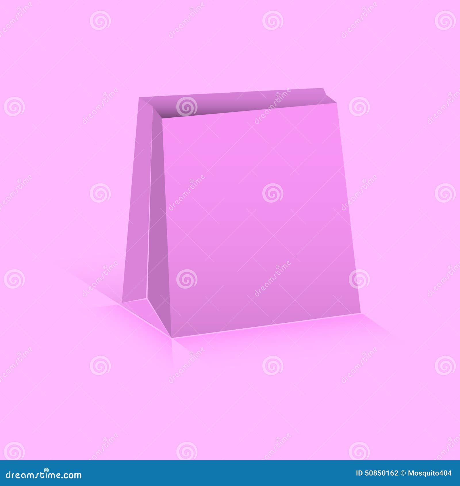 Pink paper bag stock vector. Illustration of empty, internet - 50850162
