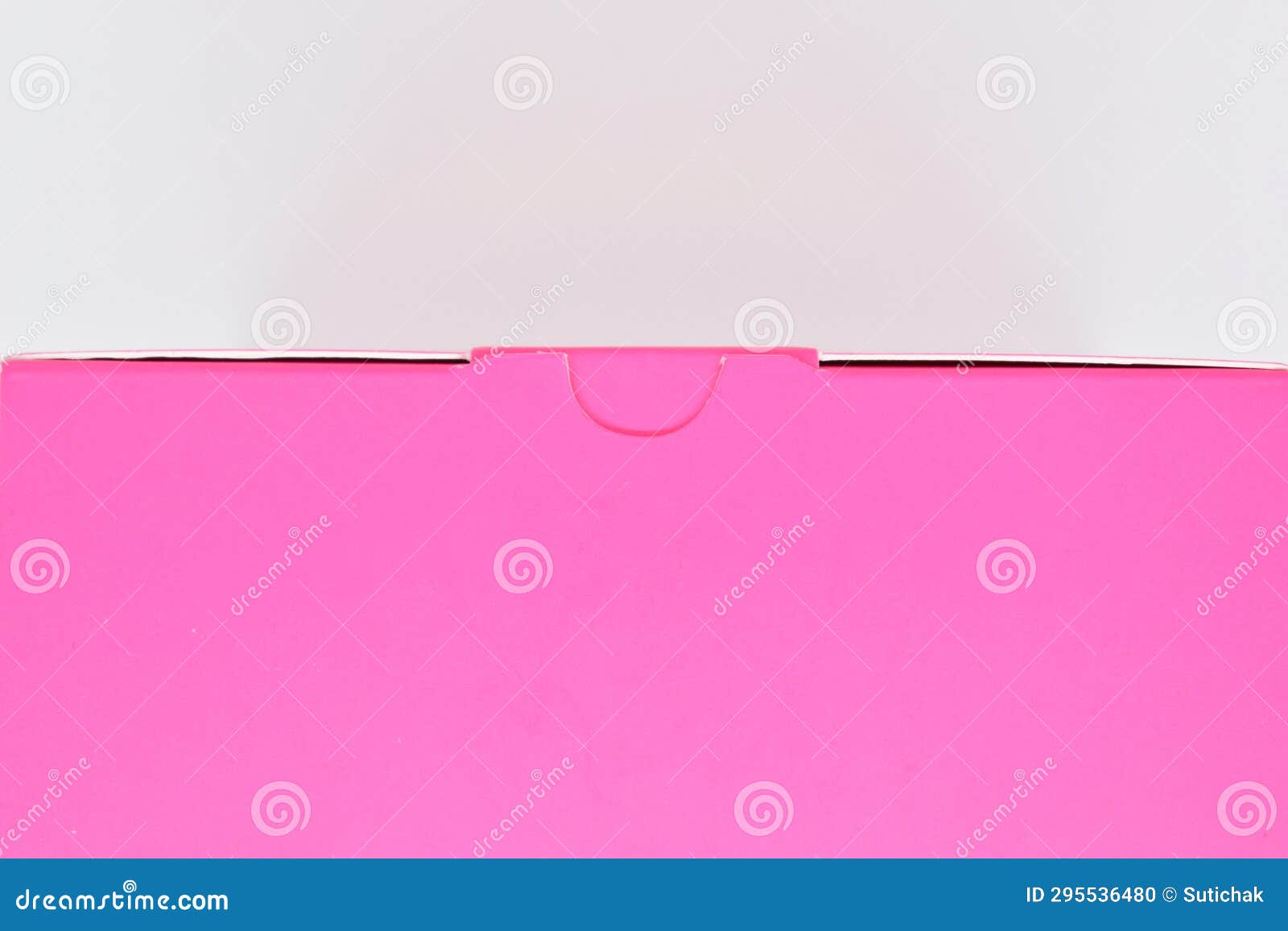 Pink Paper Box on White Background, Package for Design Stock Photo ...