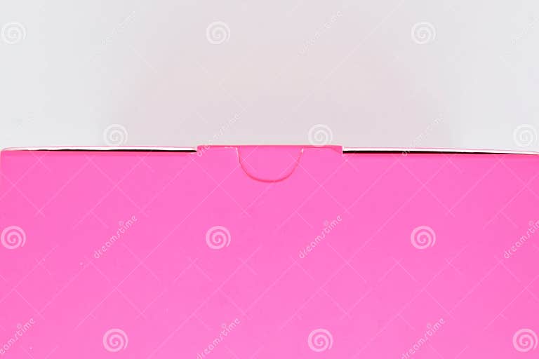 Pink Paper Box on White Background, Package for Design Stock Photo ...