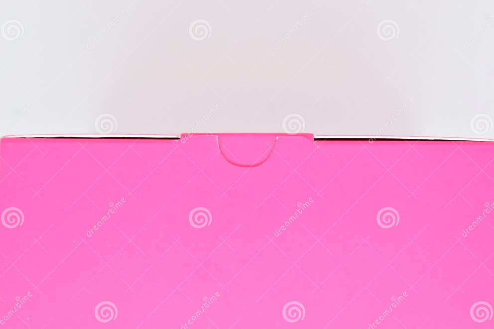 Pink Paper Box on White Background, Package for Design Stock Photo ...