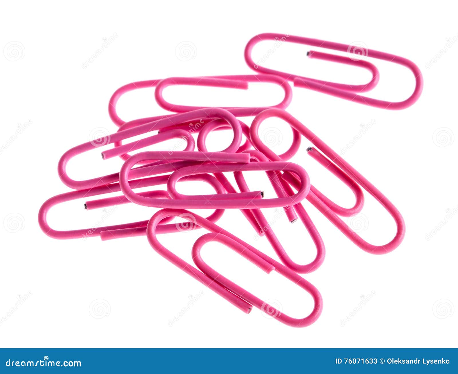 Pink paper clips closeup stock image. Image of business - 76071633