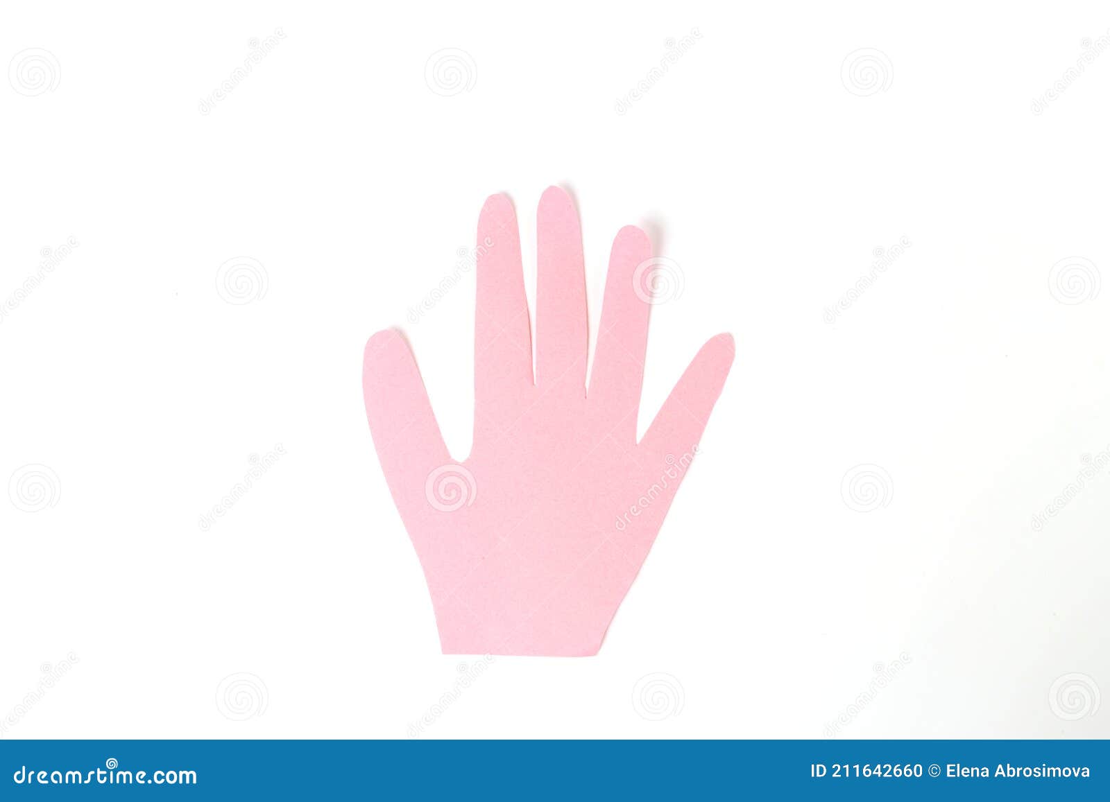 Pink Paper Handprint , Diy, Tutorial, Step By Step Instructions, Stock ...