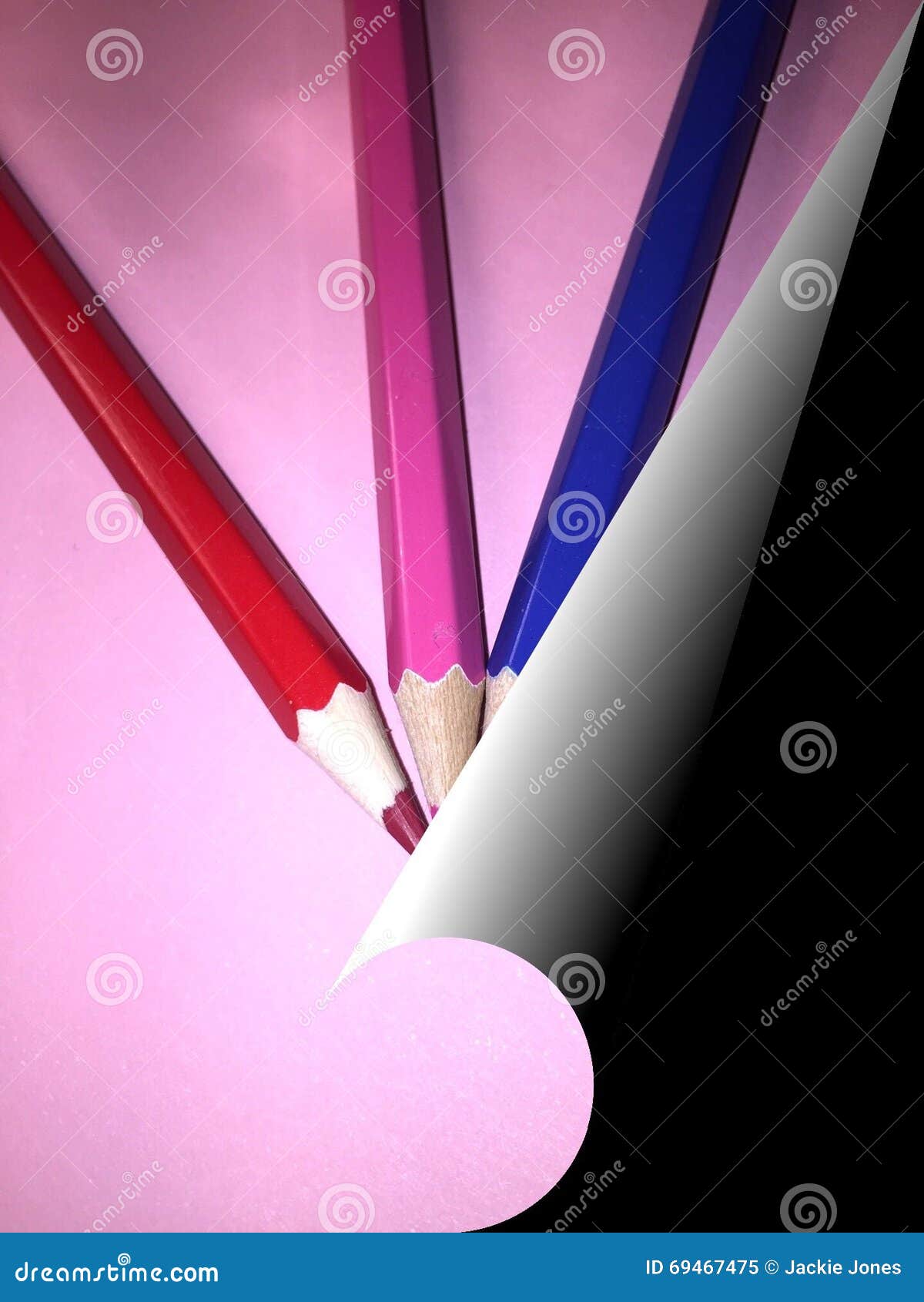 Pink paper and pencils stock image. Image of pink, paper - 69467475