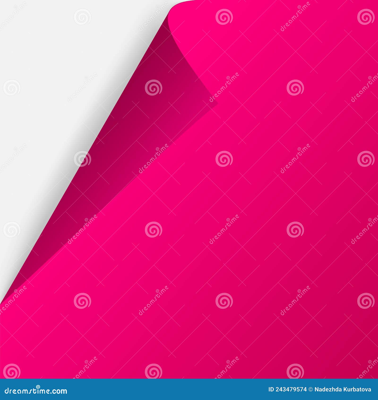 Pink Paper Sheet Mockup. Square Message Template Stock Vector ...