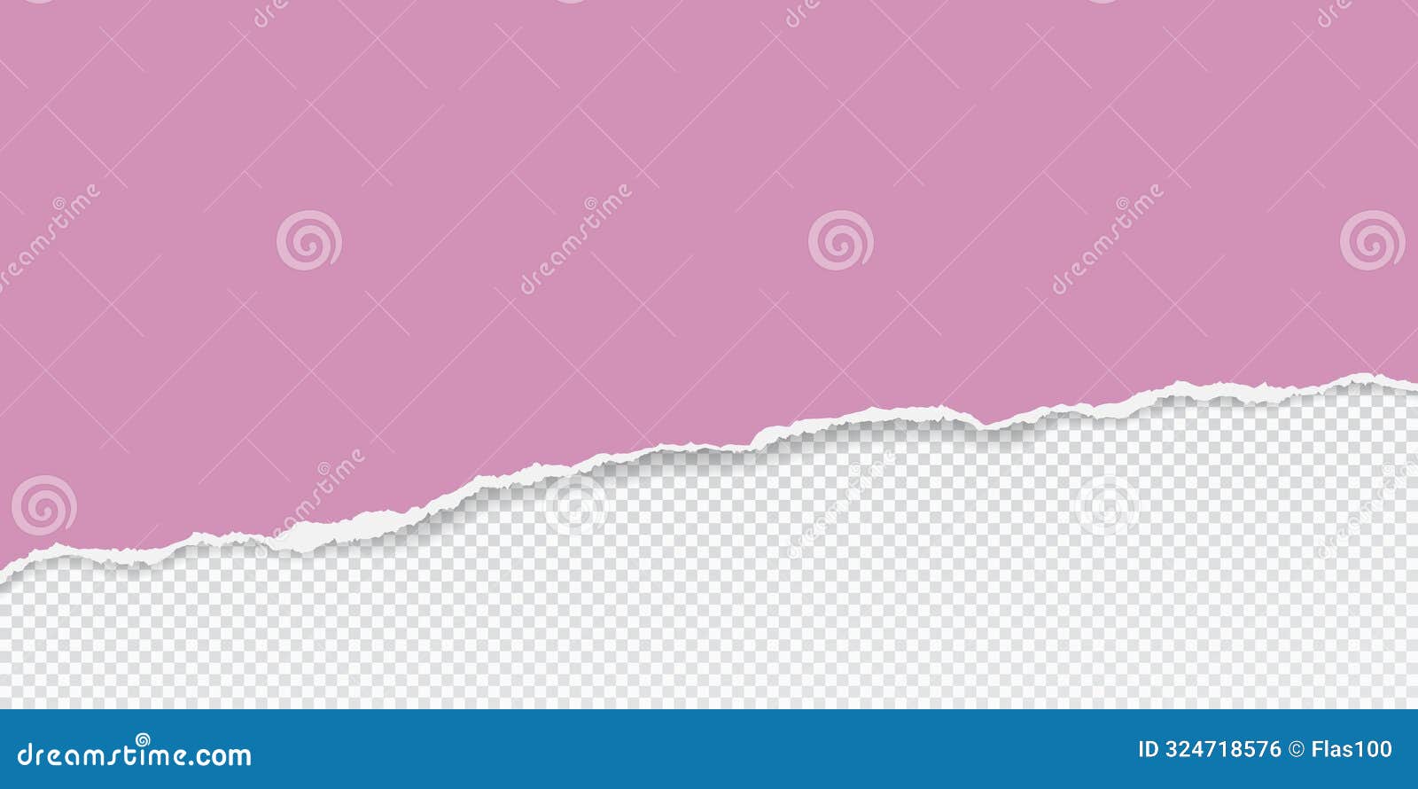 Pink Paper Strip with Torn Edge and Soft Shadow is on Squared ...