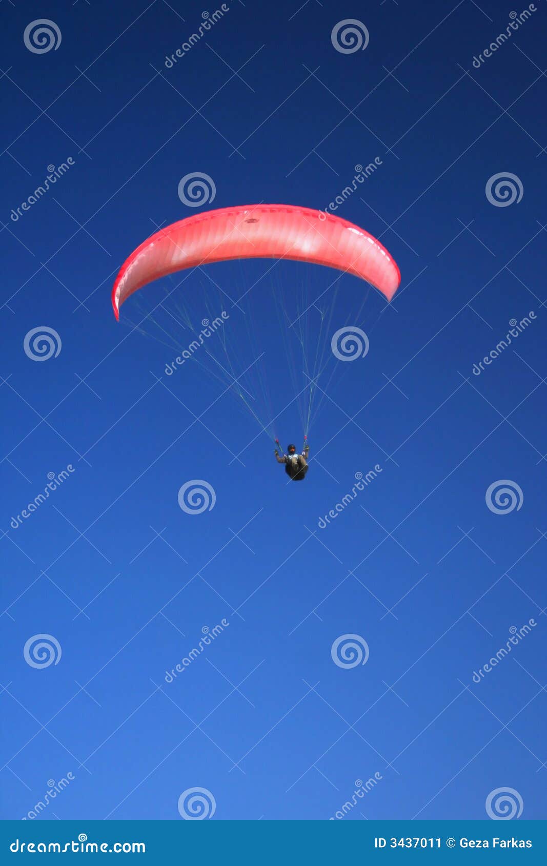 Pink paraglider stock image. Image of gliding, paratroopers - 3437011
