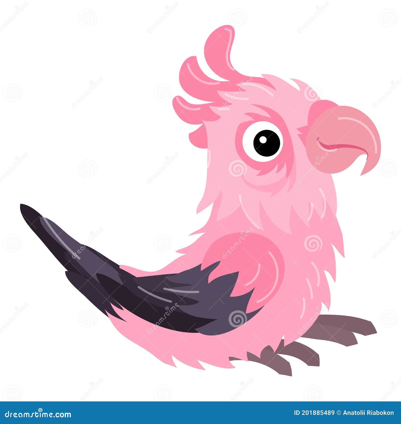 Pink Parrot Icon, Cartoon Style Stock Vector - Illustration of cartoon ...