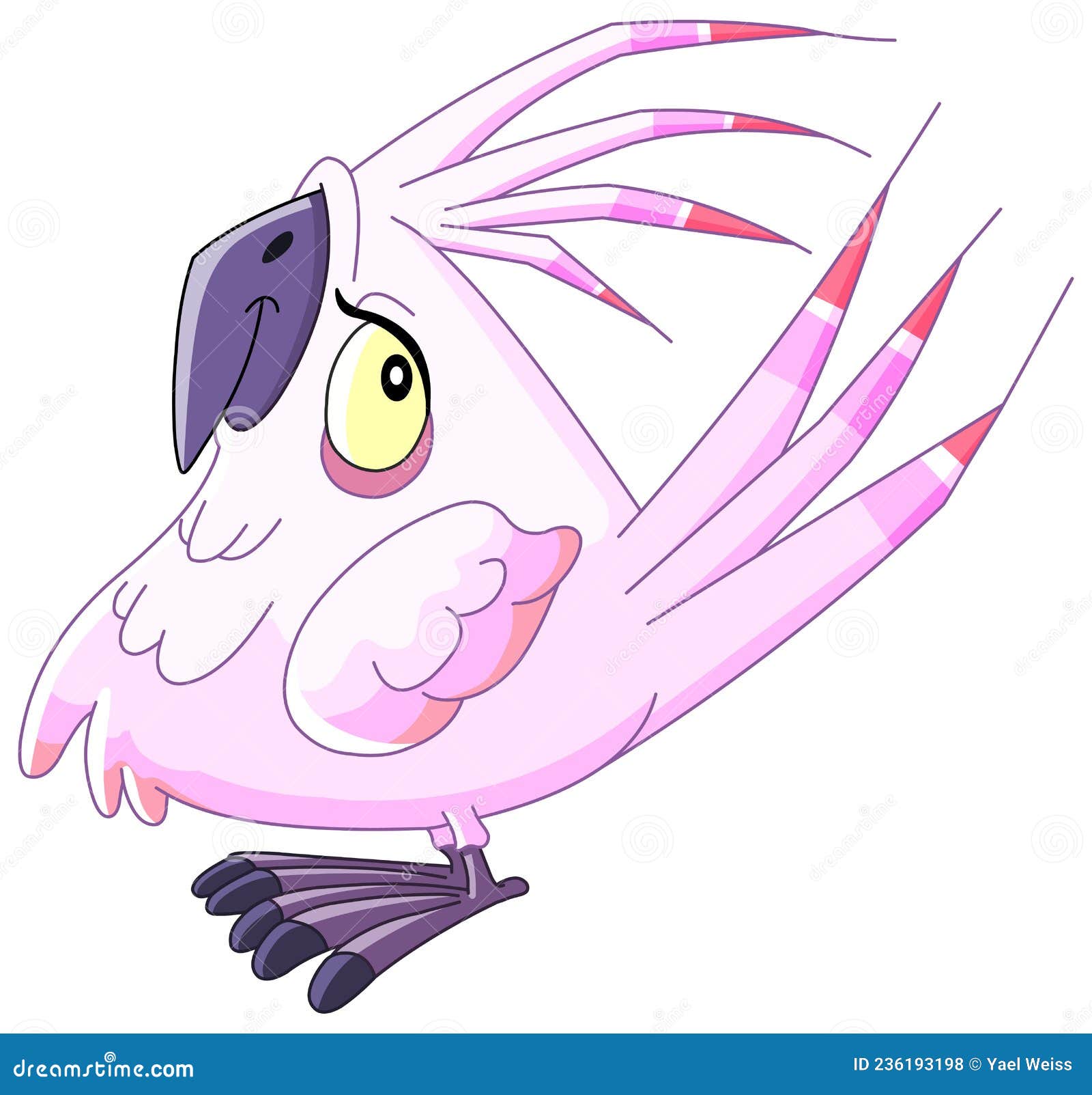 Pink Parrot Galah Bird Isolated On White Background. Australian Tropic ...