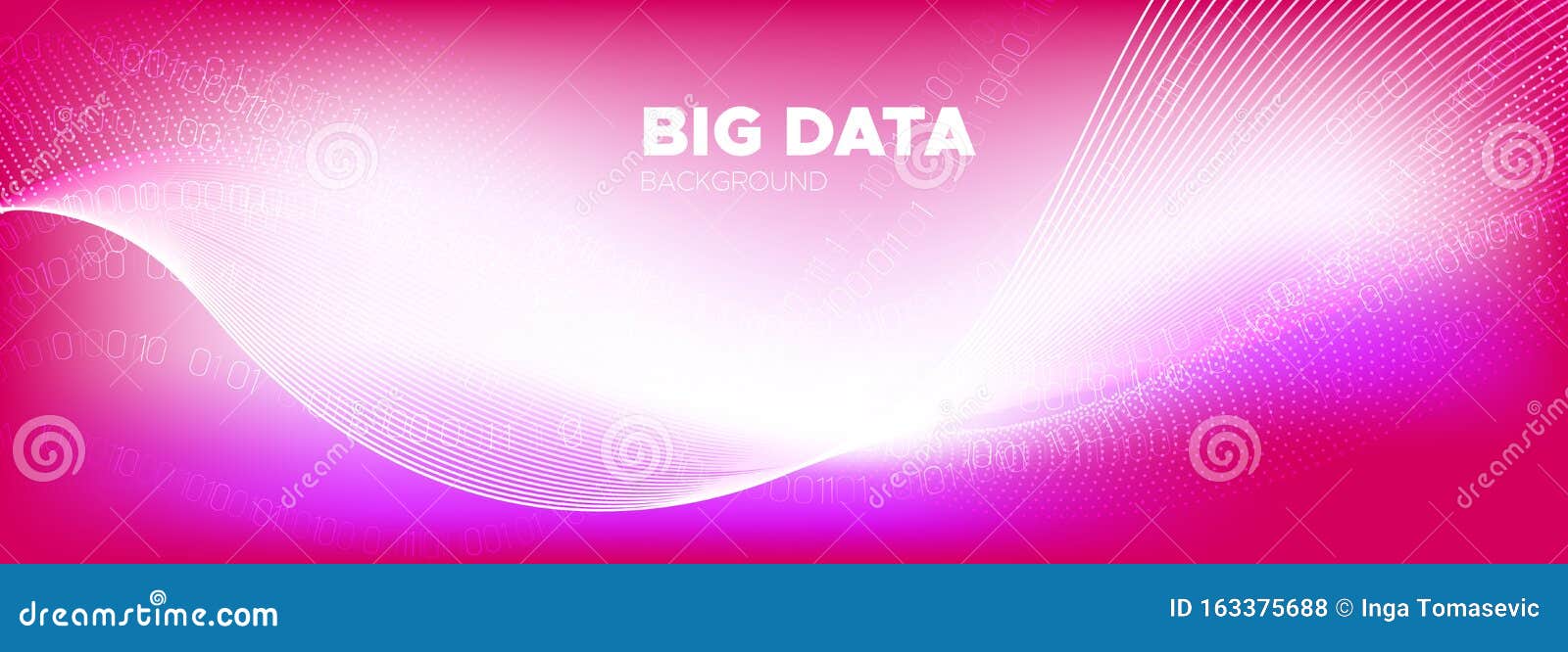 Pink Particle Background. Matrix Digits Stock Vector - Illustration of ...