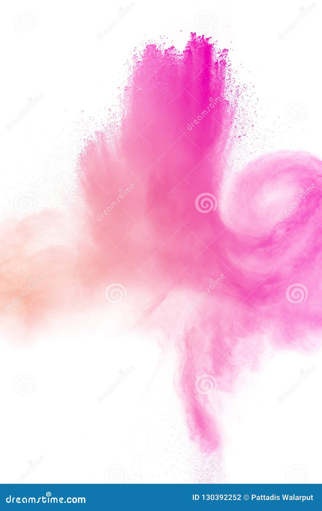 Pink Particles Splatter on White Background. Stock Photo - Image of ...