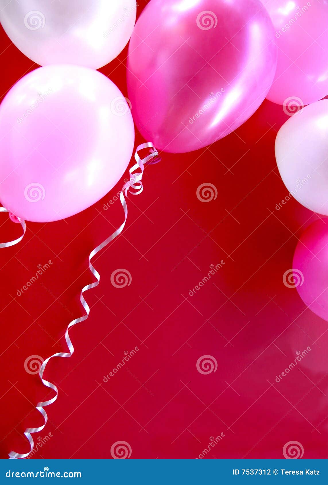 Pink Party Balloons stock photo. Image of childhood, design - 7537312