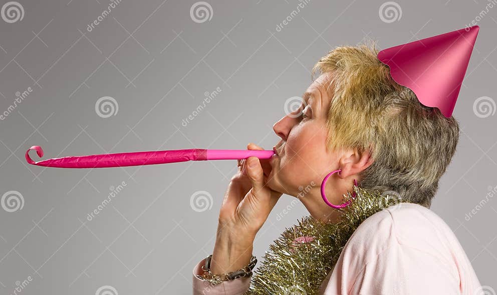 Pink party blower stock photo. Image of appearance, view - 8370530