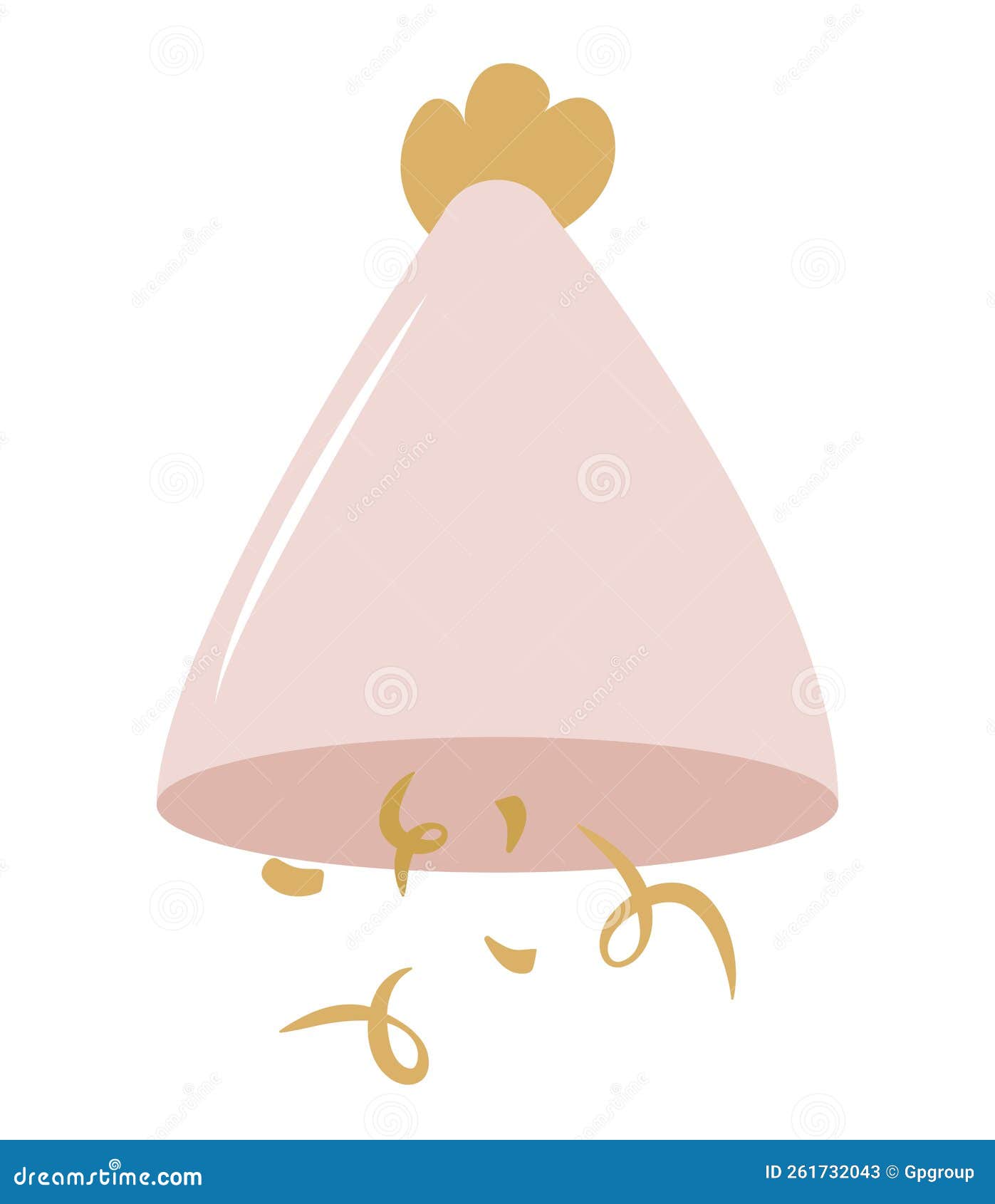 Pink party hat stock vector. Illustration of funnycostume - 261732043
