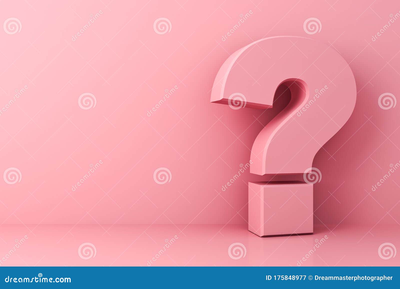 Pink Pastel Color Question Mark Isolate on Pink Background Stock ...