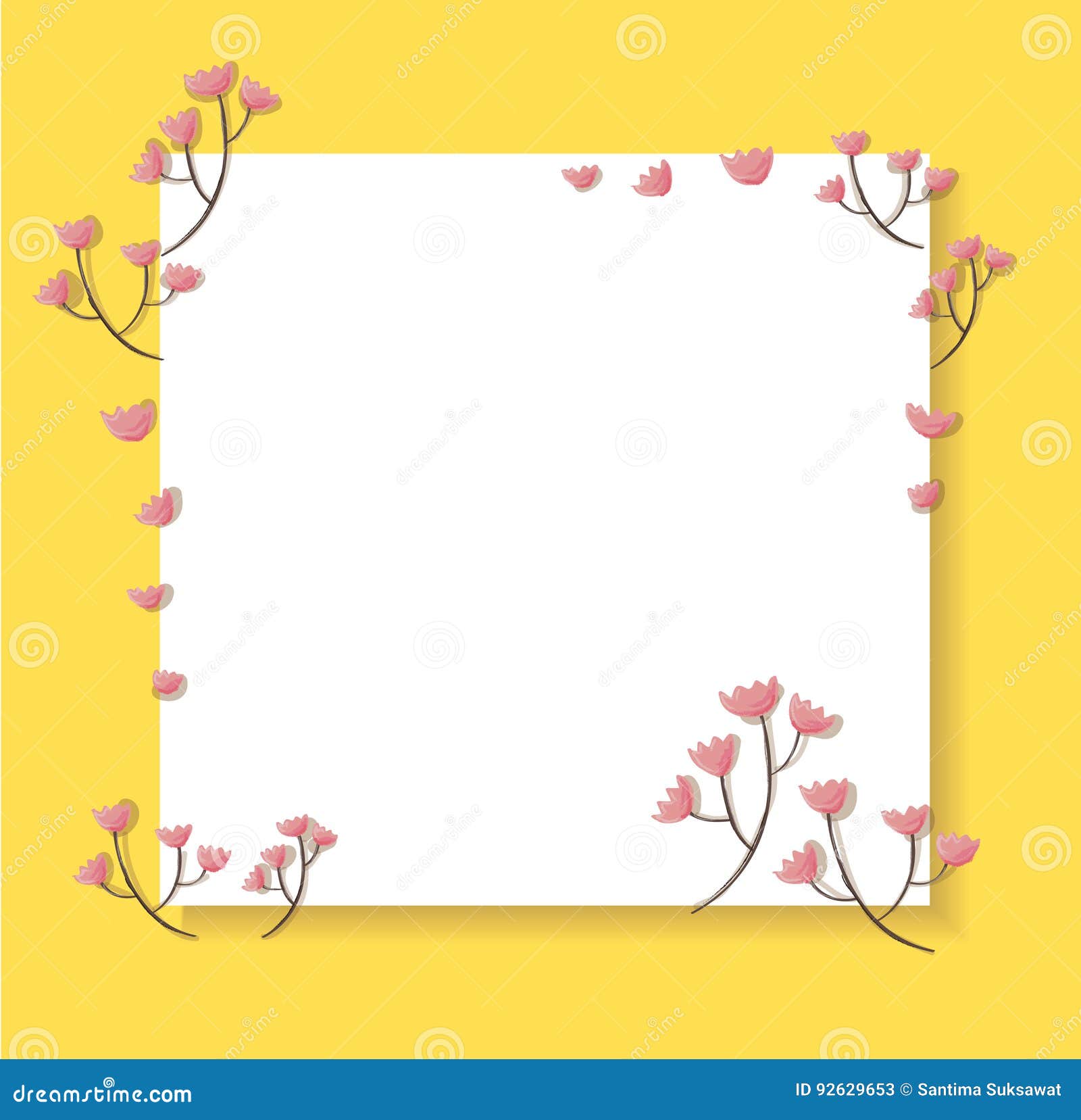 Pastel Flower Border / Paper Stock Photo | CartoonDealer.com #10089366