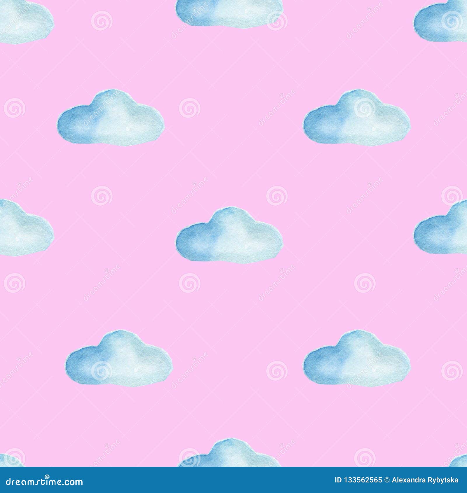 Pink pattern with cloud stock illustration. Illustration of magic ...
