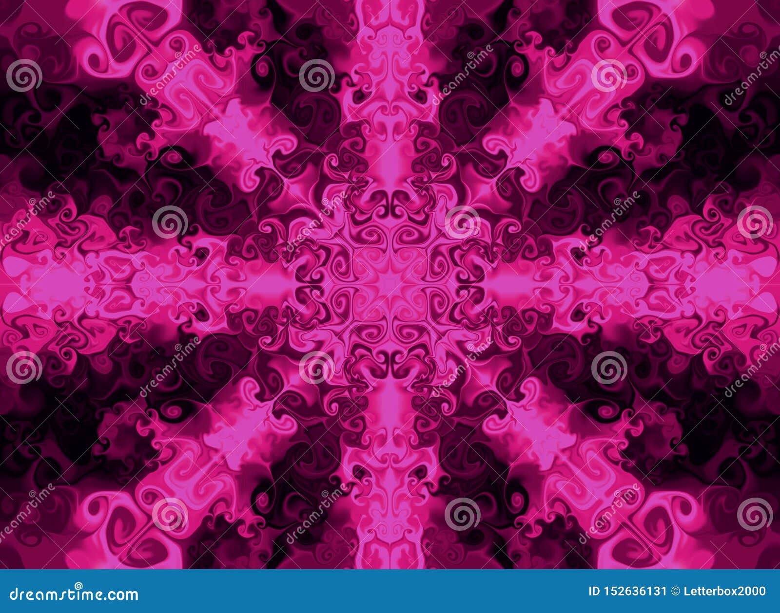 Bright Crimson Pattern on Dark Decorative Background. Stock ...