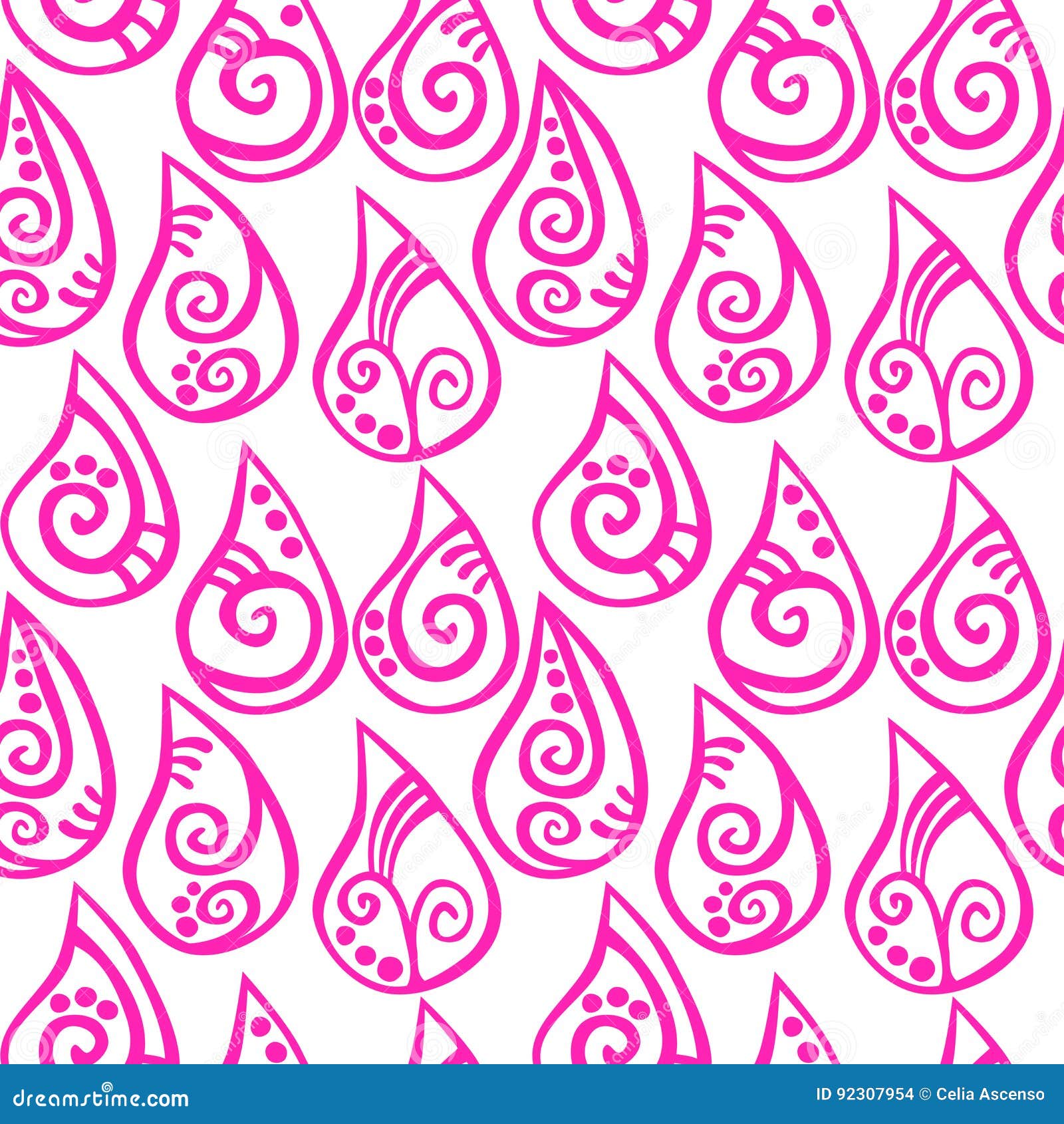 Pink Pattern Drops Seamless Background Stock Illustration ...