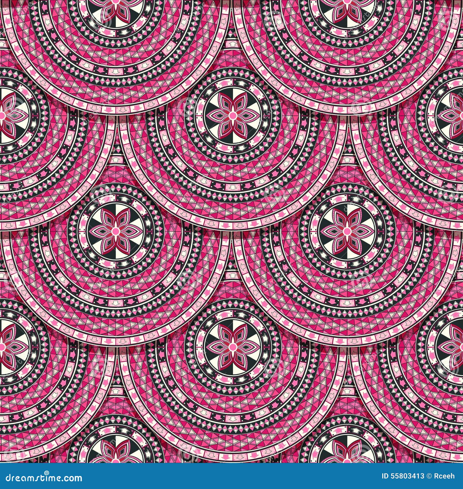 Pink pattern stock vector. Illustration of leaf, hand - 55803413