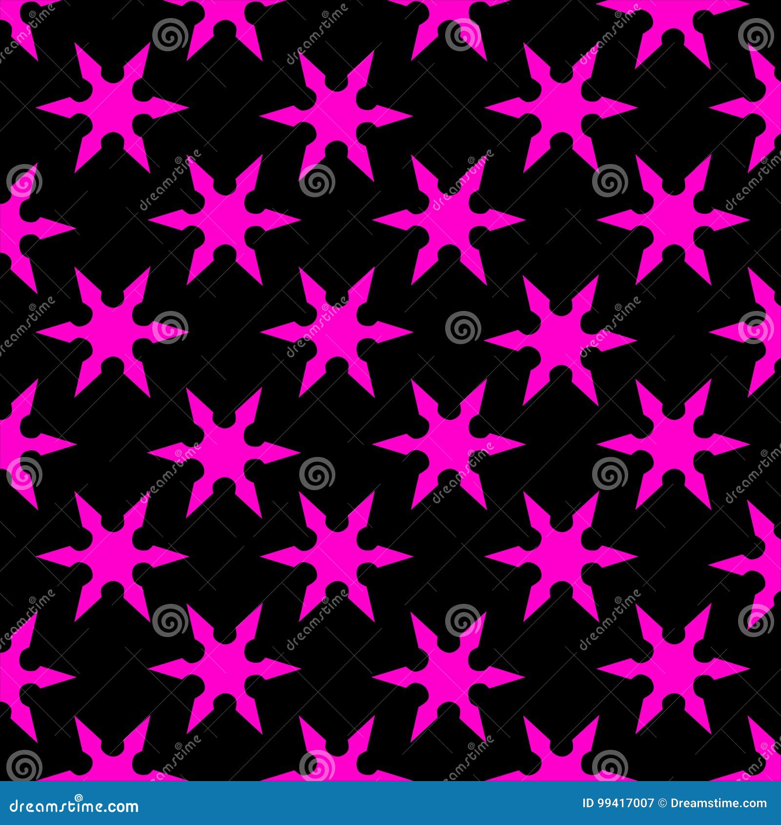 Pink Star Pattern stock illustration. Illustration of black - 99417007