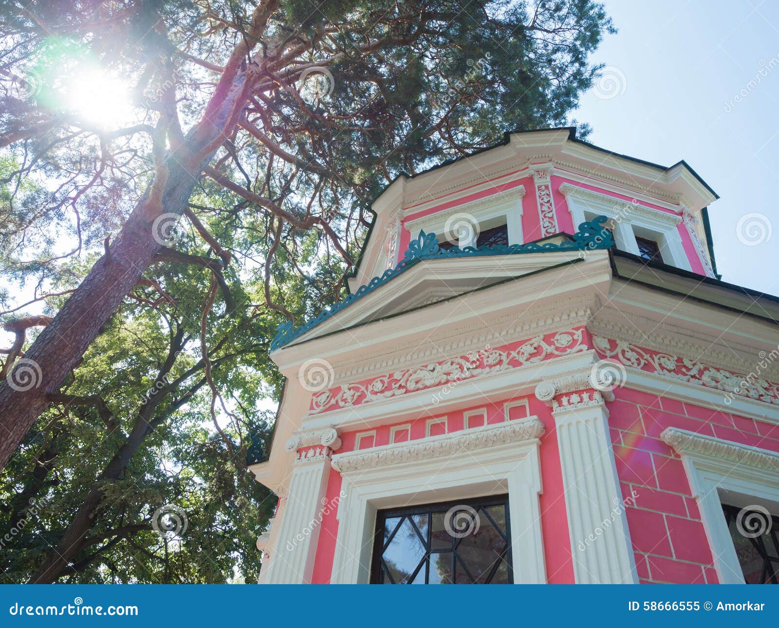 Pink pavilion stock image. Image of relaxation, style - 58666555