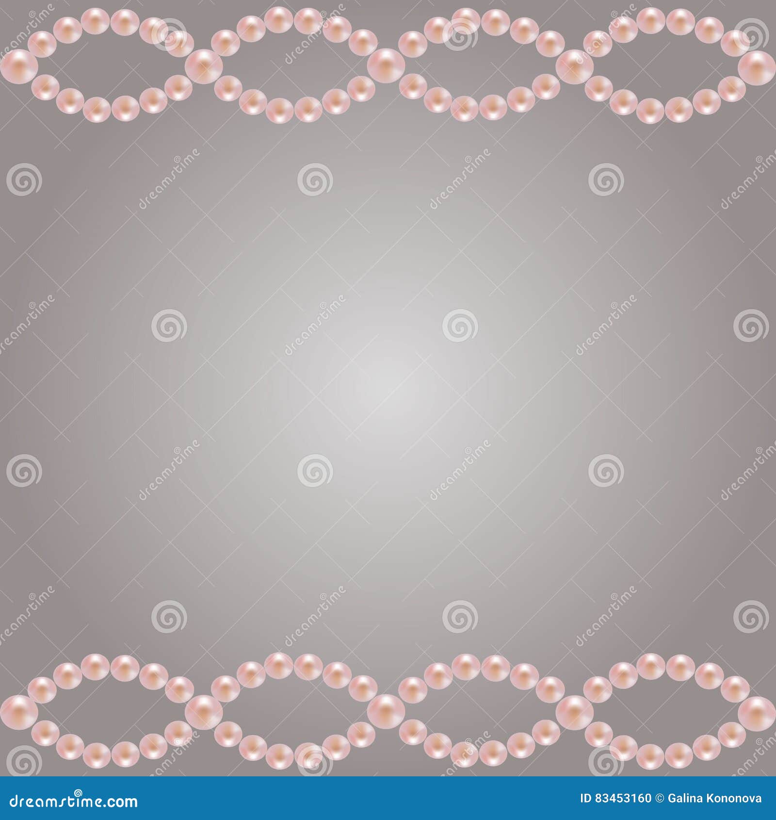 Pink pearl border stock illustration. Illustration of necklace - 83453160