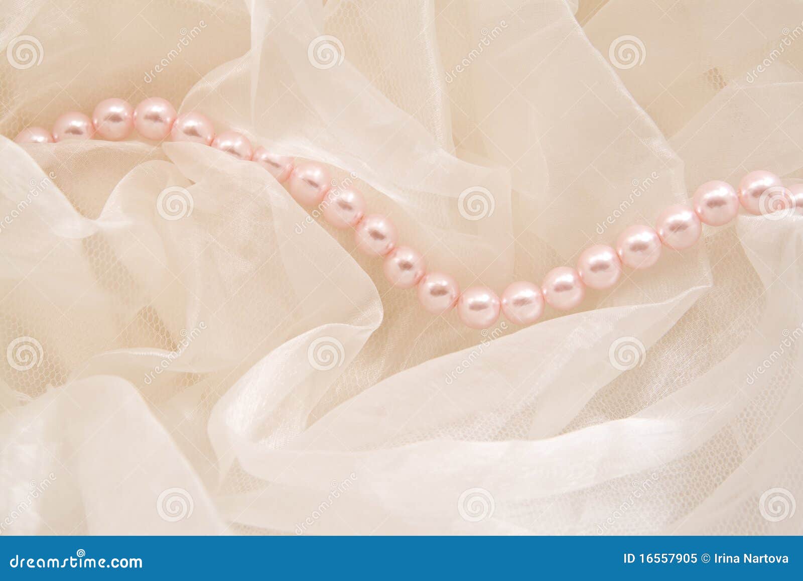 Pink Pearls Against a Fabric Stock Image - Image of fire, horizontal ...