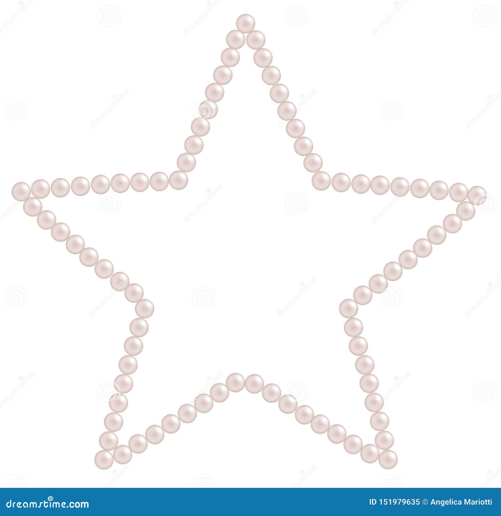 Pink Pearls Star Decorative Frame Stock Vector - Illustration of star ...