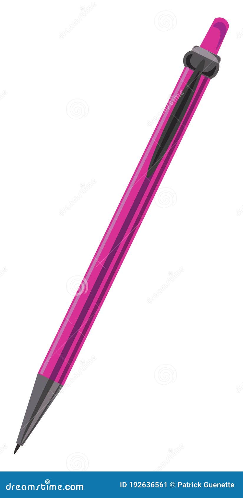 Pink Pen, Illustration, Vector Stock Vector - Illustration of creative ...