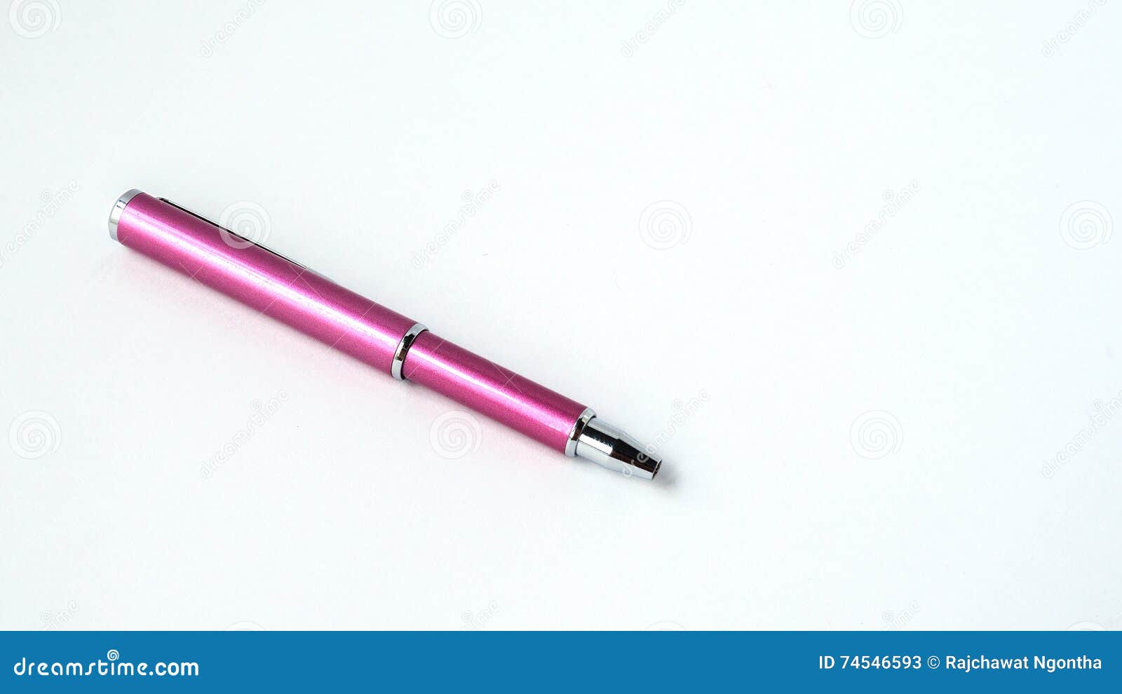 Pink pen stock image. Image of education, paper, communication - 74546593