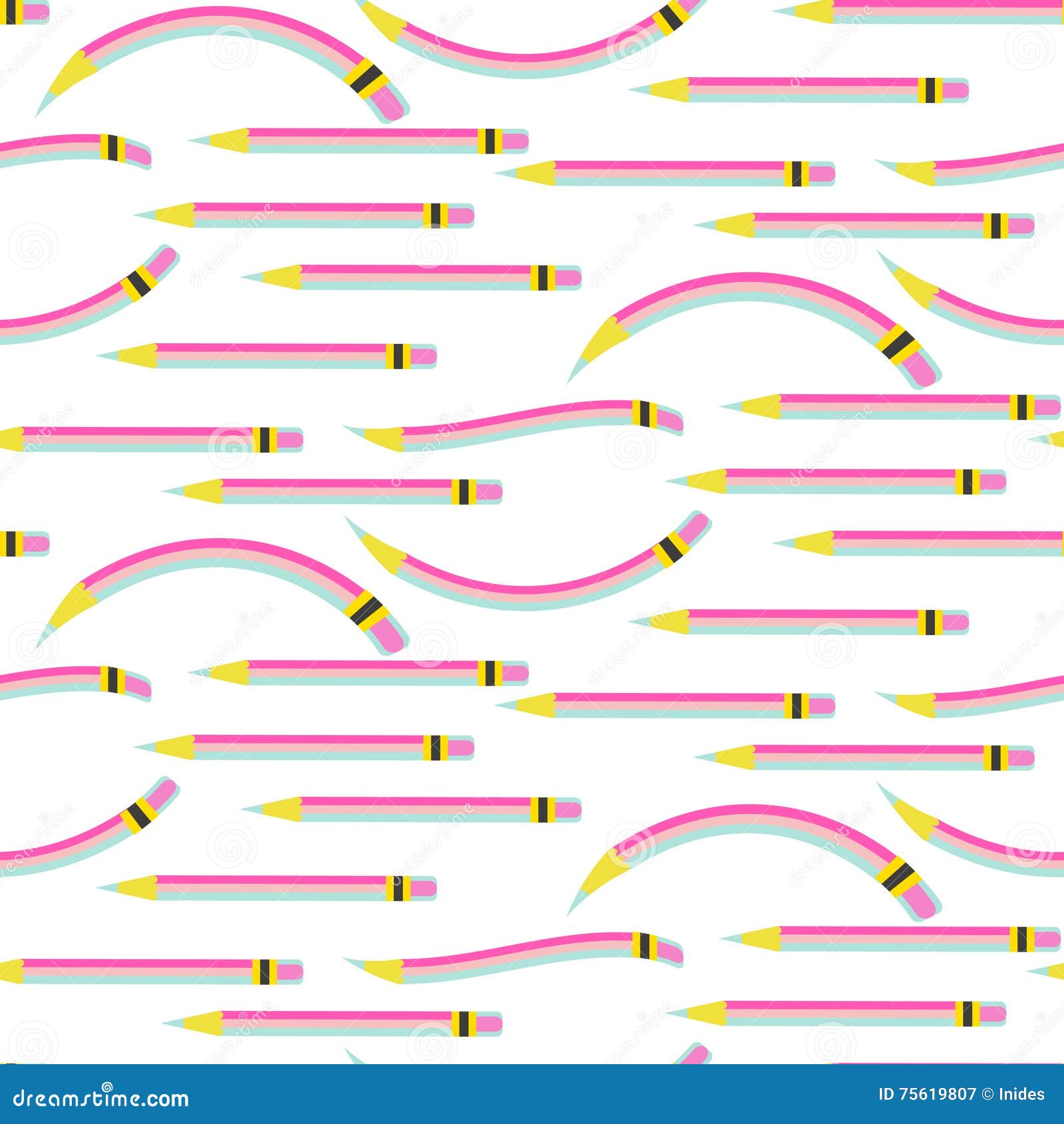 Pink Pencil Sketch Background Pattern. Vector Illustration ...