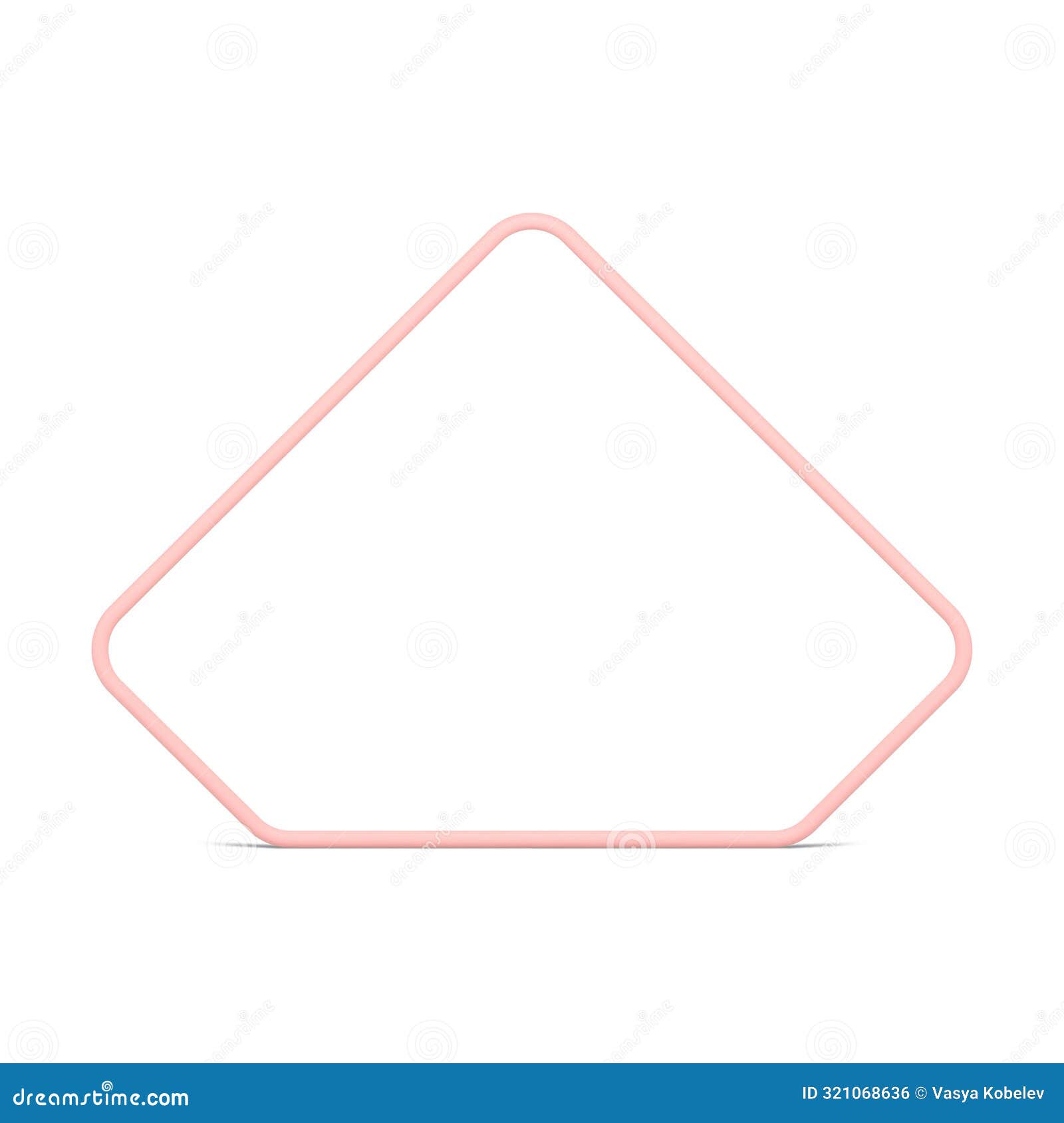 Pink Pentagonal Frame Glossy Edge Smooth Angled Geometric Shape ...