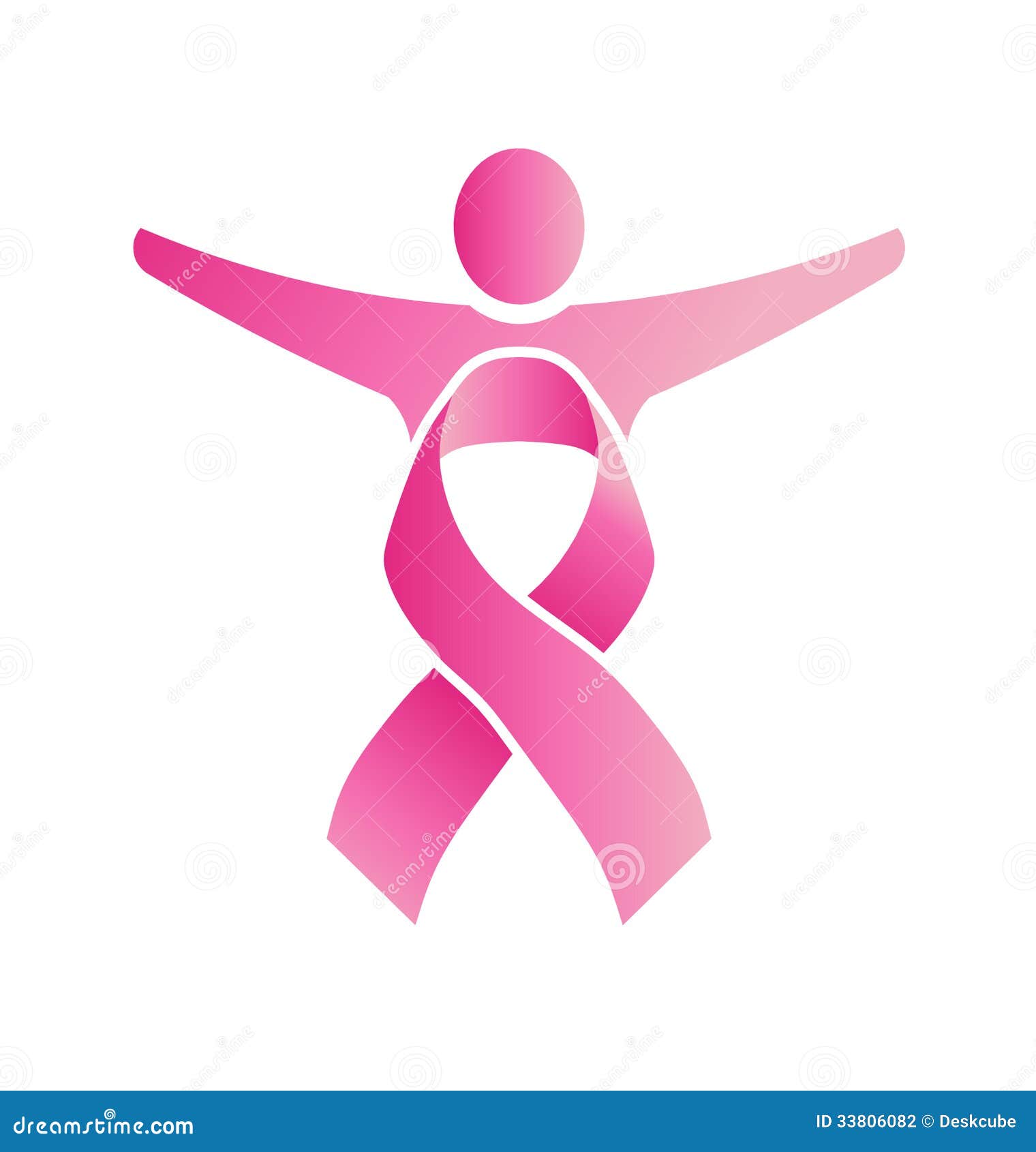 Pink Ribbon People Strong Logo Stock Vector - Illustration of awareness ...