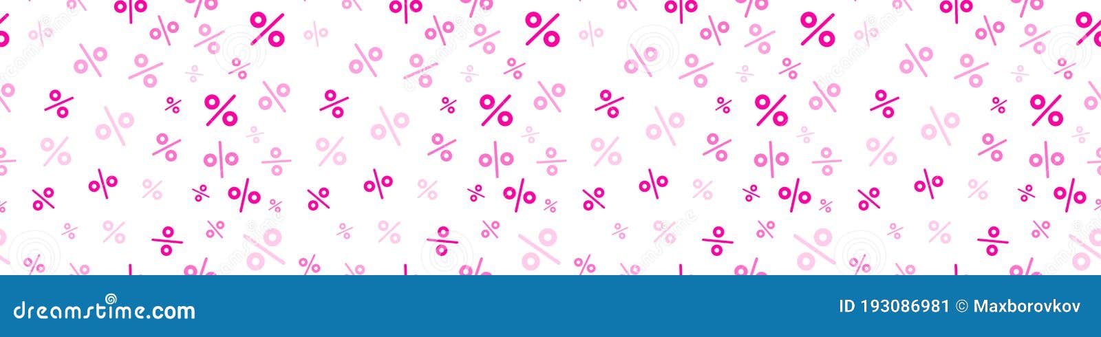 Pink Percent Seamless Pattern on White Background Stock Vector ...