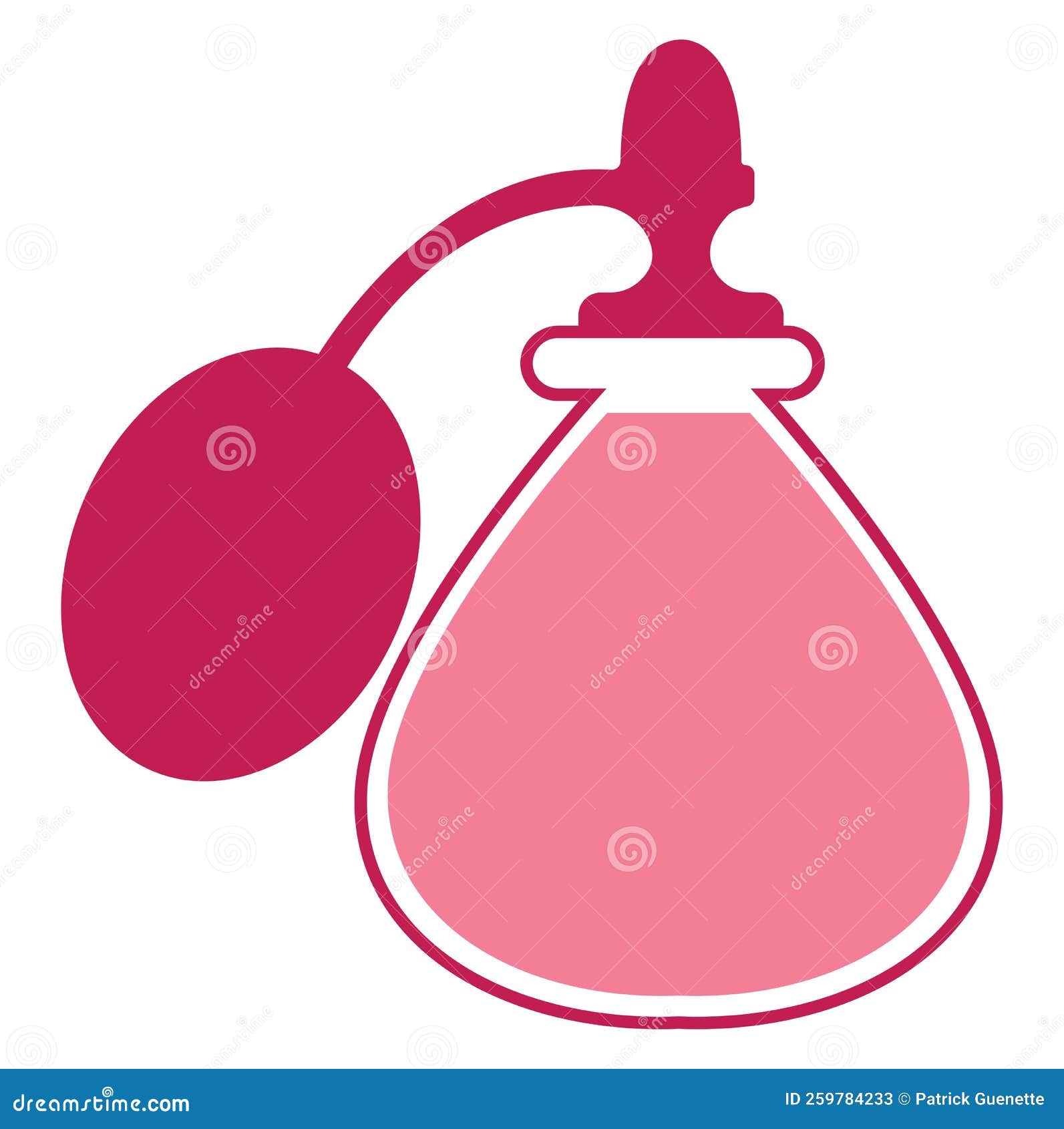 Pink Perfume with Spray Pump, Icon Stock Vector - Illustration of ...