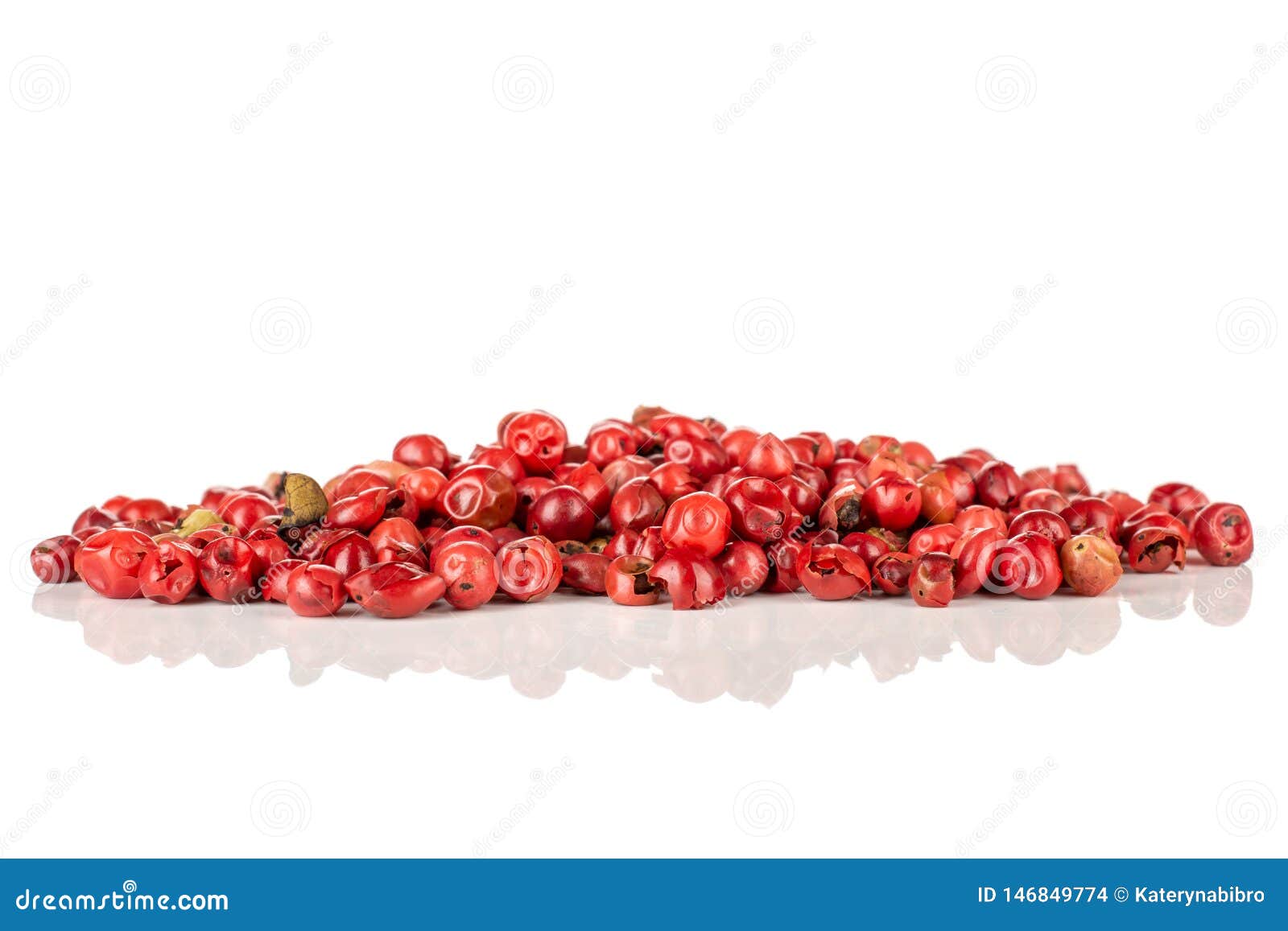 Pink Peruvian Pepper Isolated on White Stock Photo - Image of deep ...