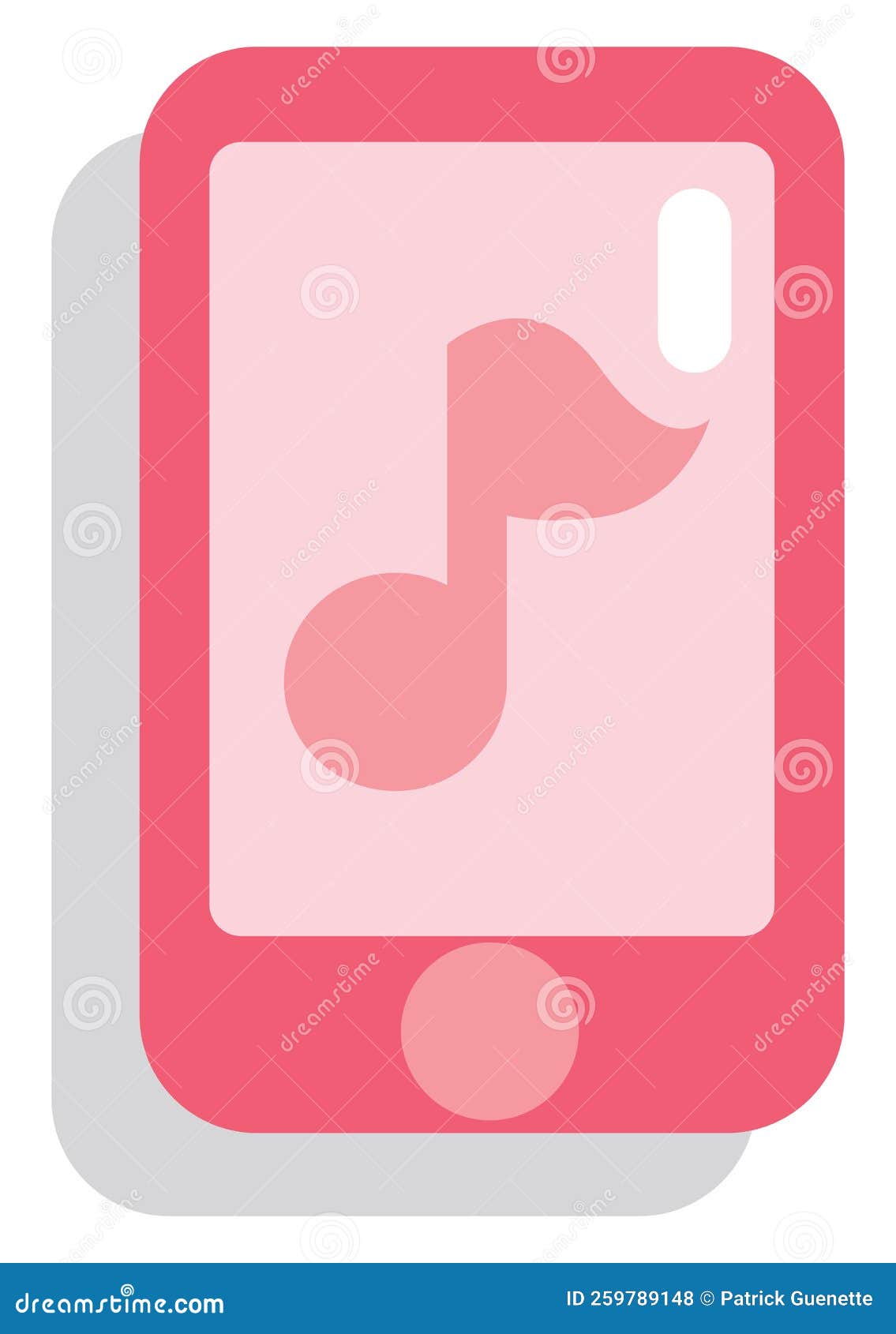 Pink phone, icon icon stock vector. Illustration of cellular - 259789148
