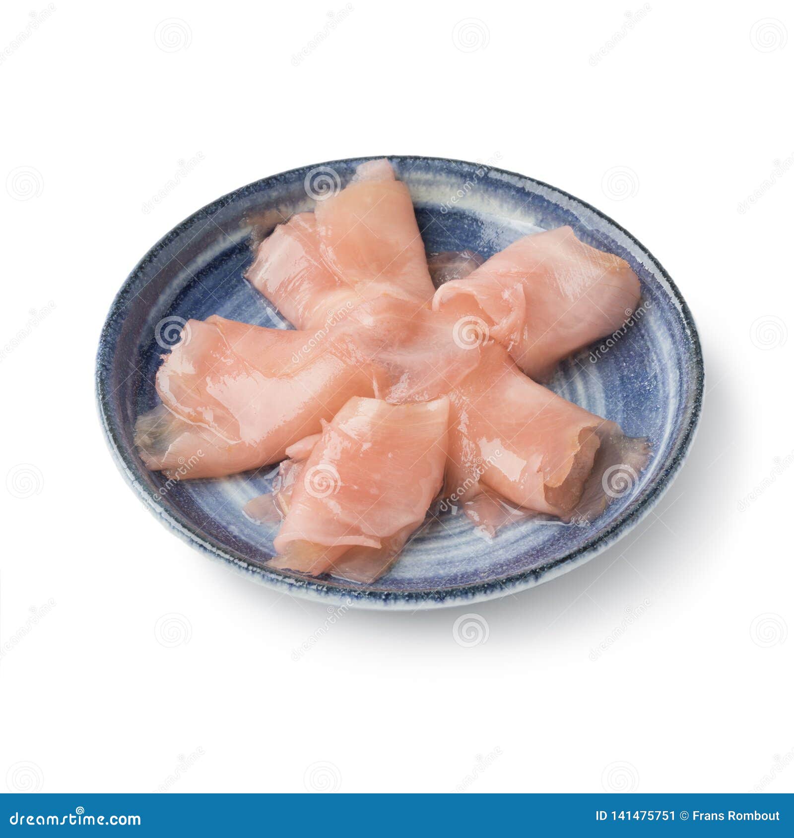 Pink Pickled Sushi Ginger Slices in Bowl Stock Image - Image of slices ...