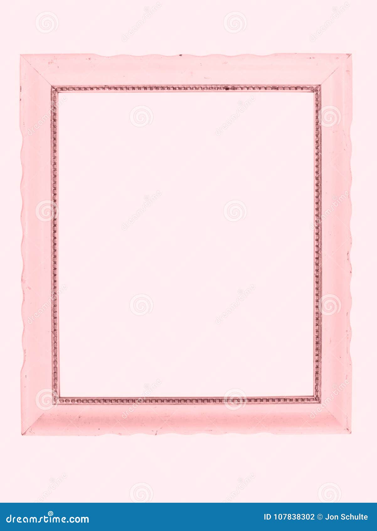 Pink Picture Frame stock photo. Image of object, empty - 107838302