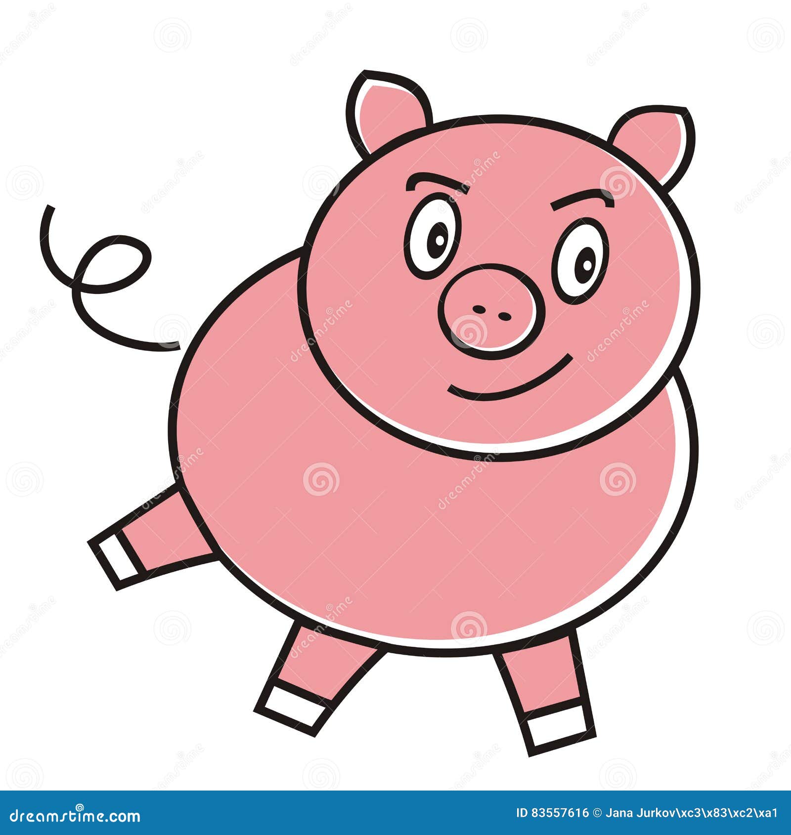 Pink Pig, Character, Vector Symbol, Eps. Stock Vector - Illustration of ...