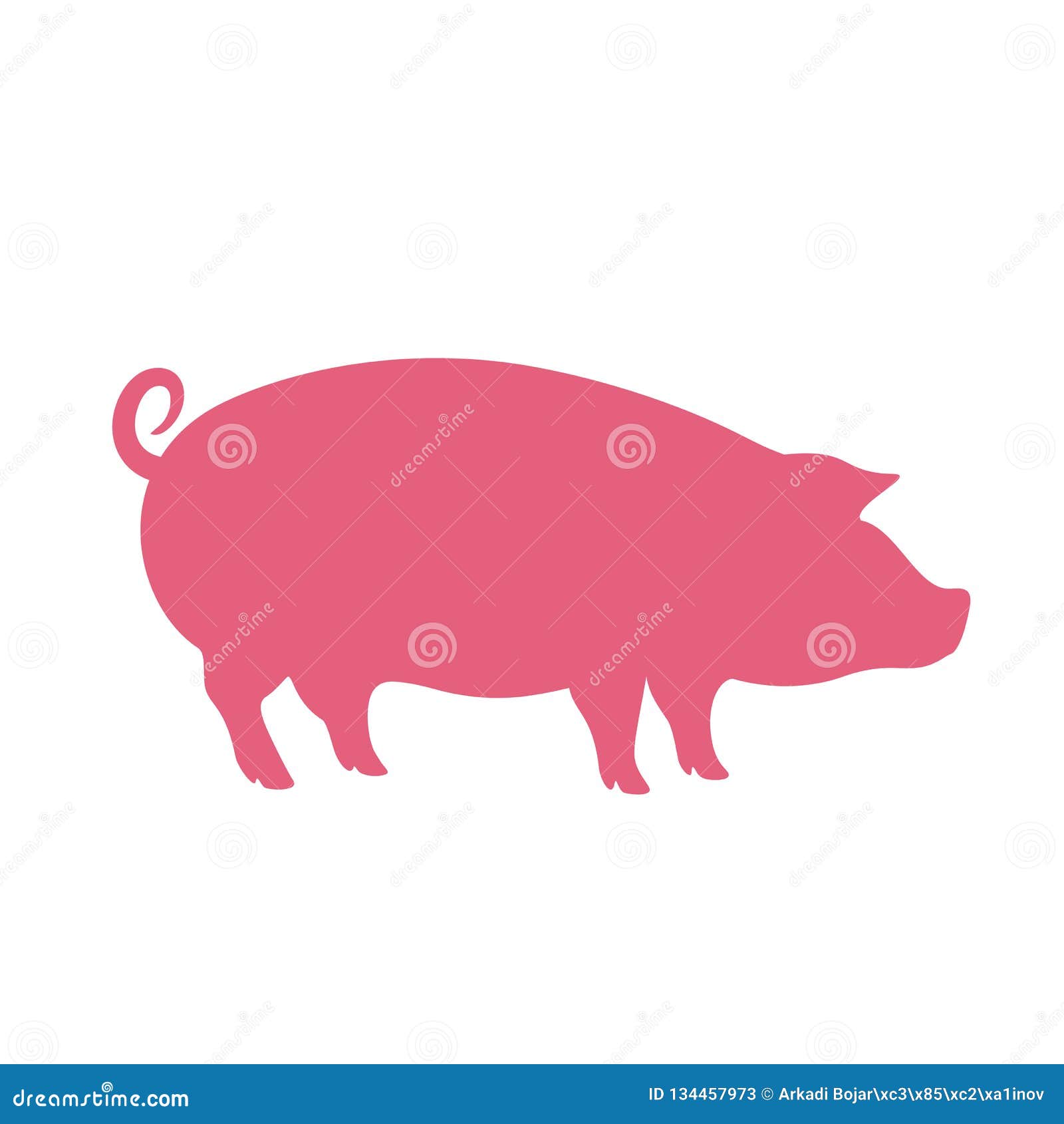 Pig vector icon stock vector. Illustration of cute, baby - 134457973