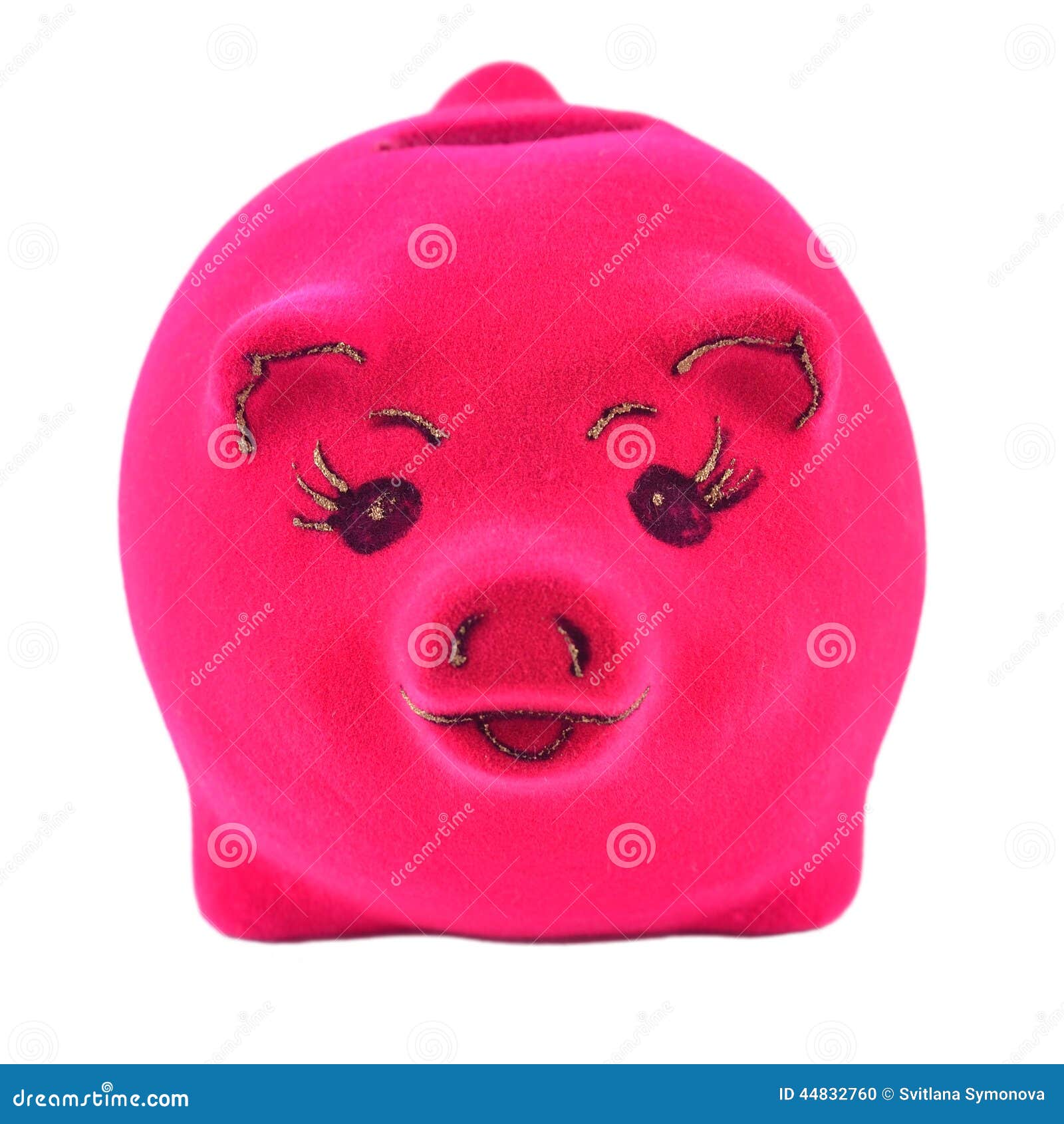 Pink piggy bank on a white stock photo. Image of crunch - 44832760