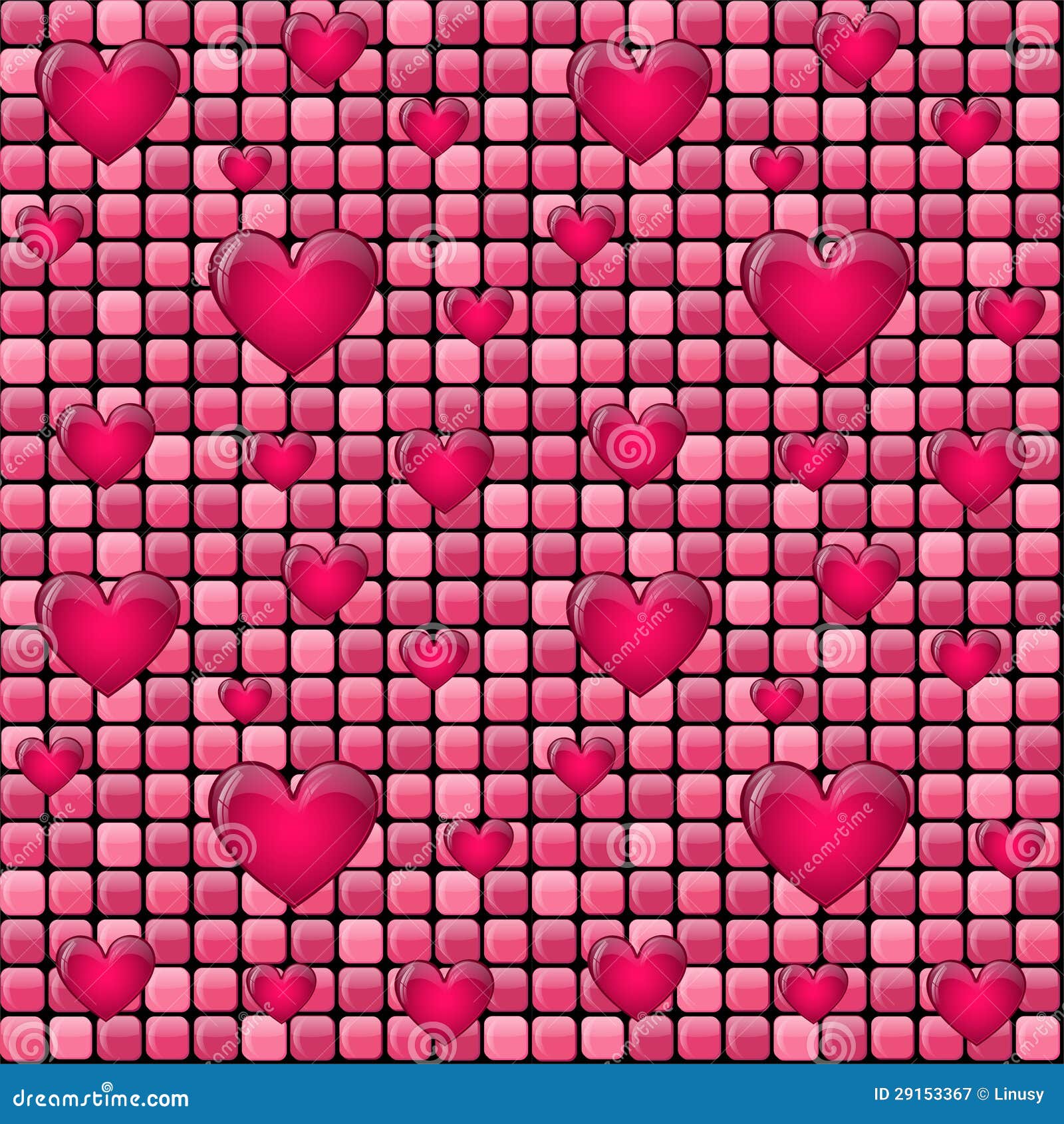 Pink pile with hearts stock vector. Illustration of colorful - 29153367