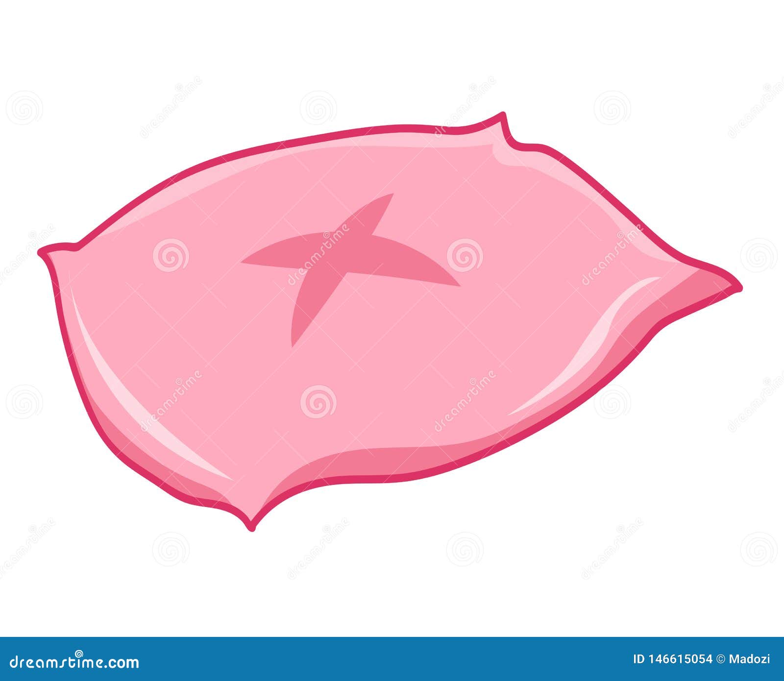Pink Pillow Isolated Illustration Stock Vector - Illustration of ...