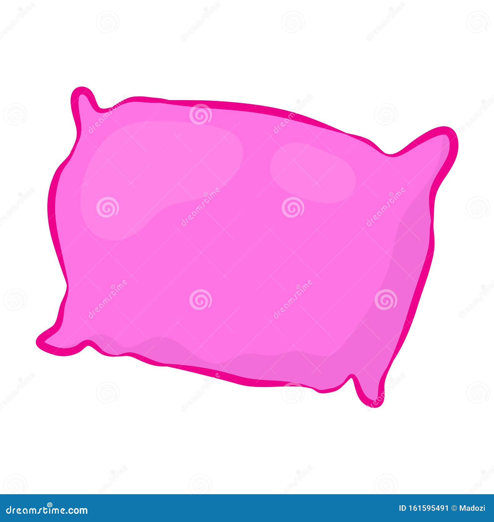 Pink Pillow Isolated Illustration Stock Vector - Illustration of ...