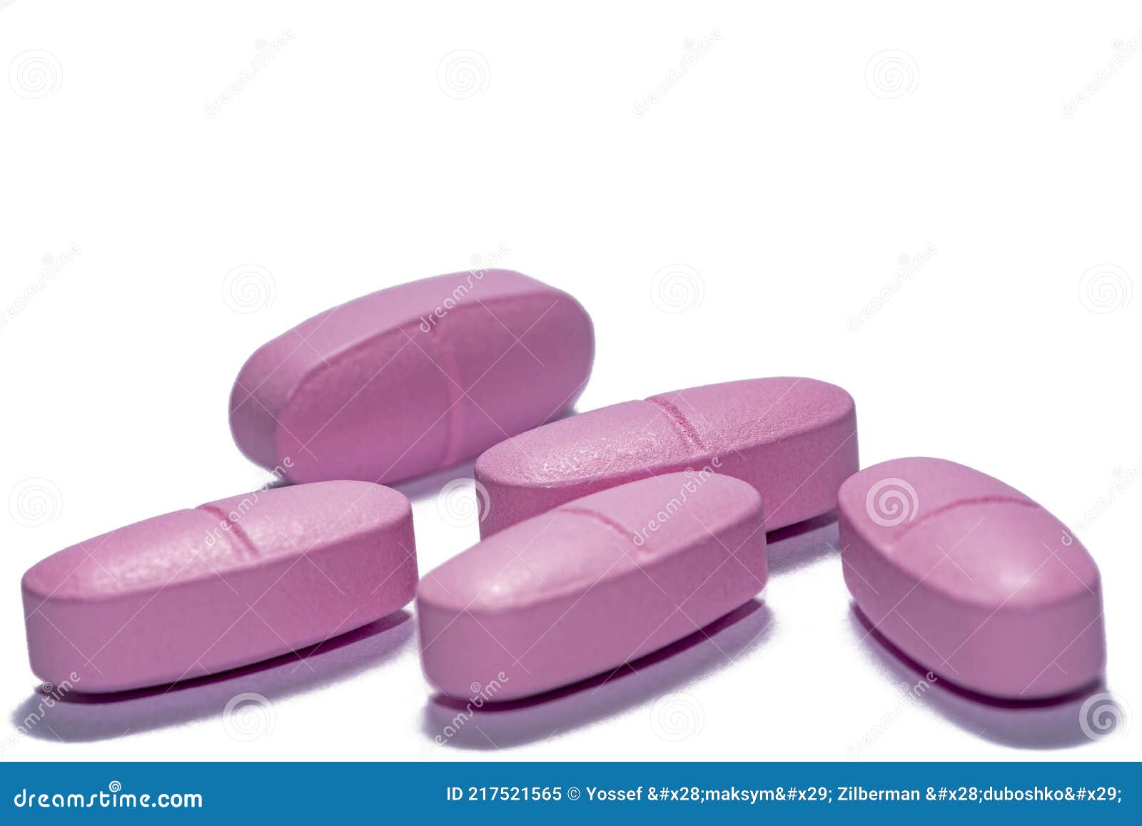 Pink Pills Isolated on a White Background Stock Image - Image of ...
