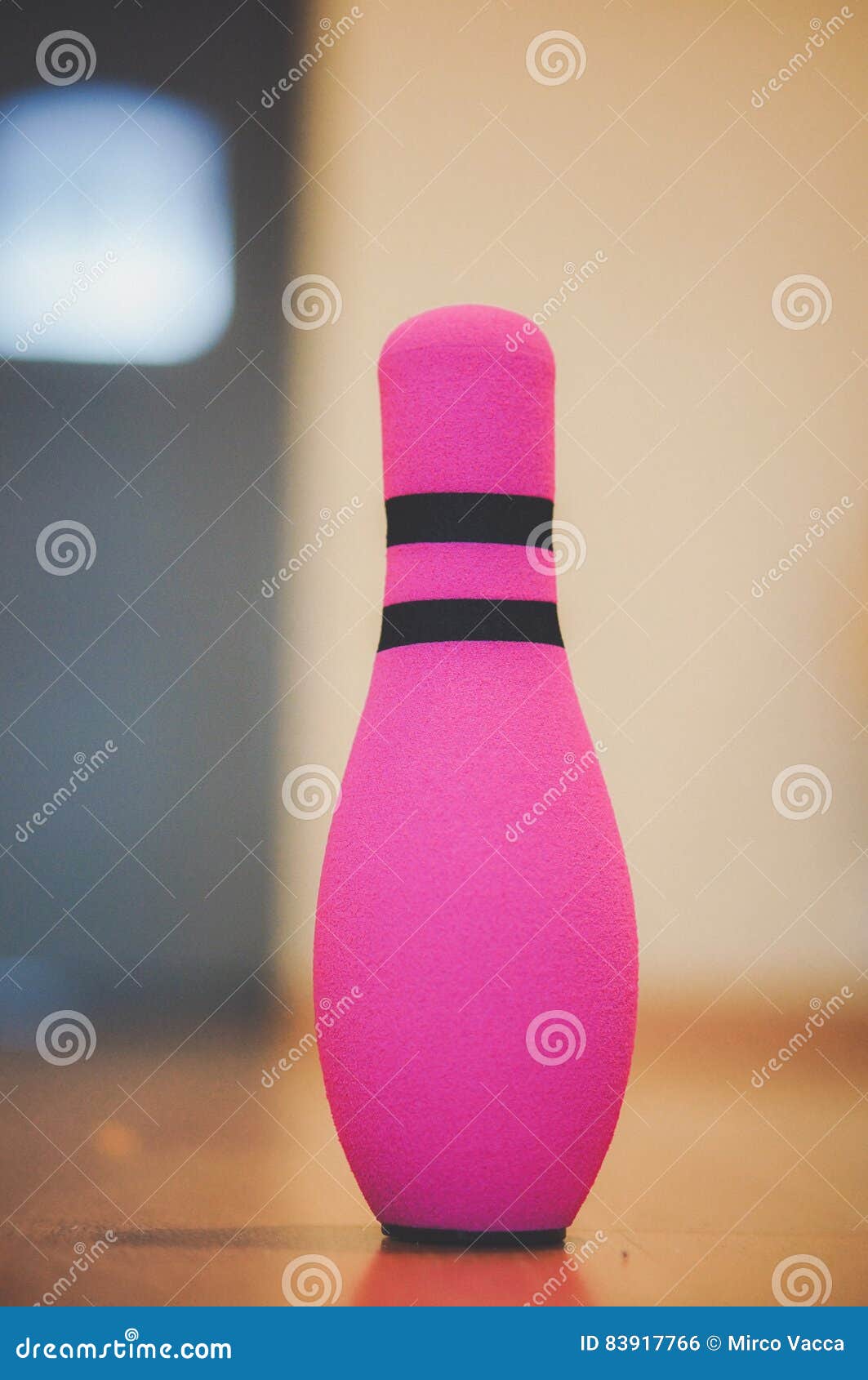 Pink pin stock photo. Image of floor, object, bowling - 83917766