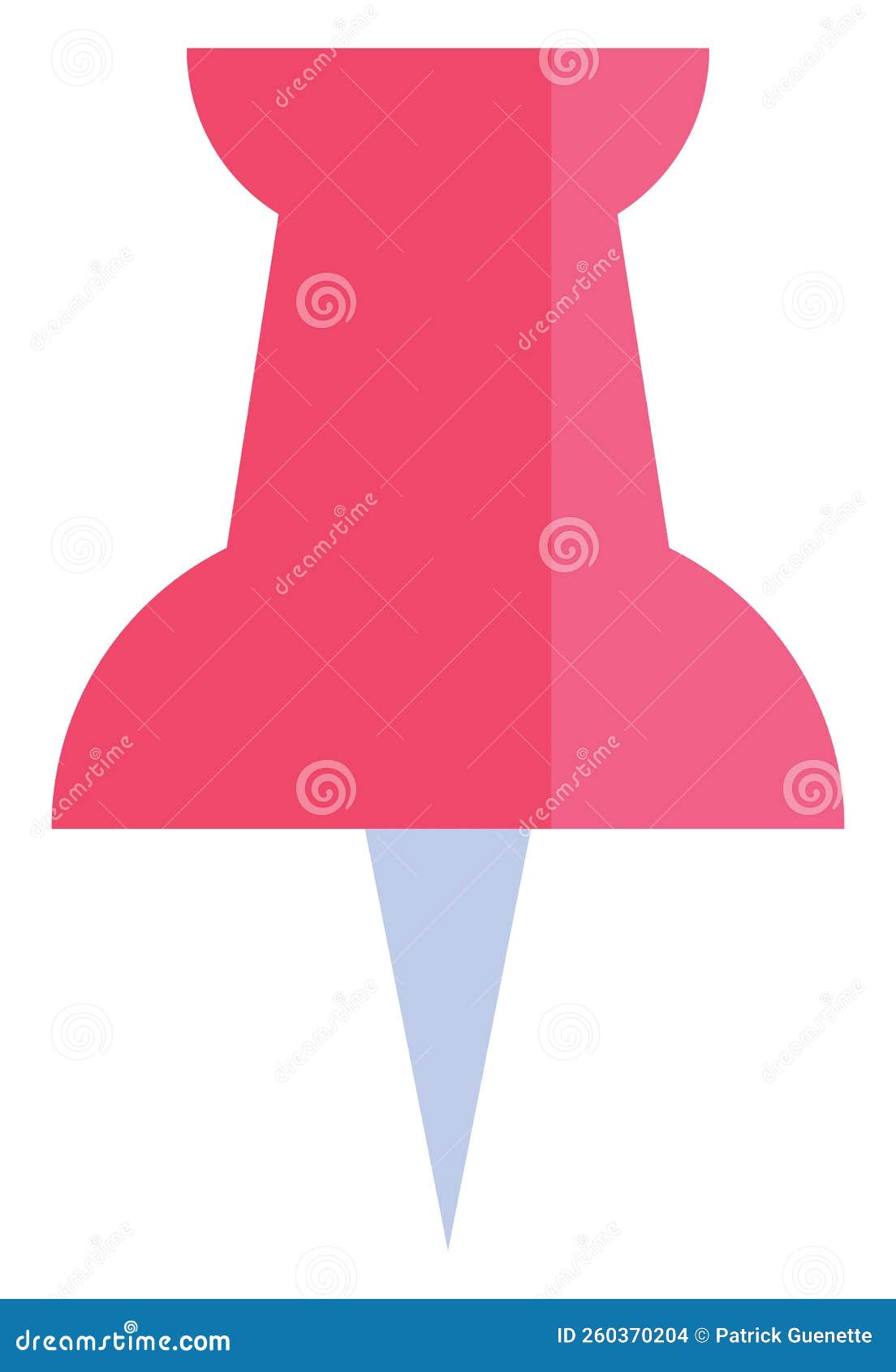 Pink pin, icon stock vector. Illustration of icon, place - 260370204