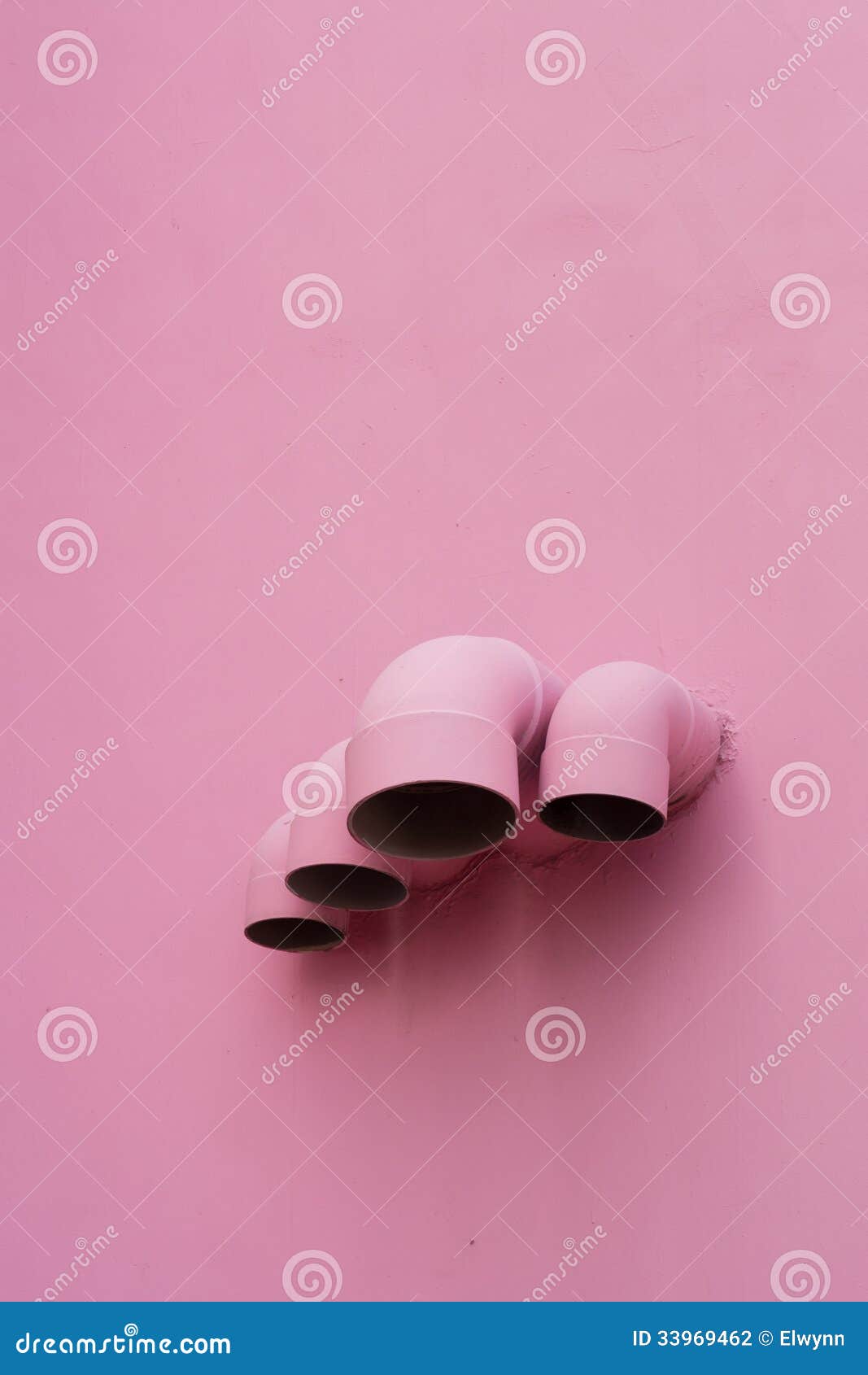 Pink pipes on wall stock photo. Image of structure, horizontal - 33969462