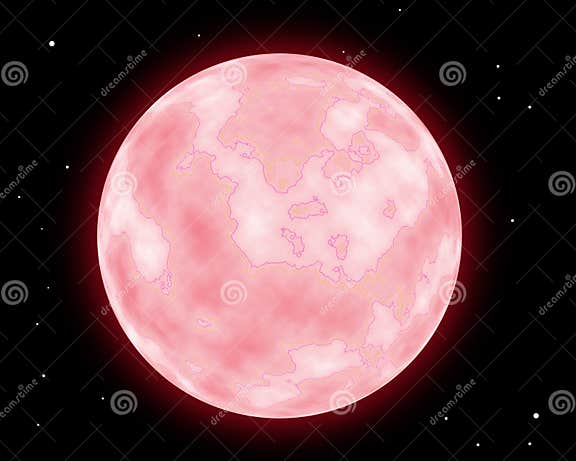 Pink planet stock illustration. Illustration of design - 22103789